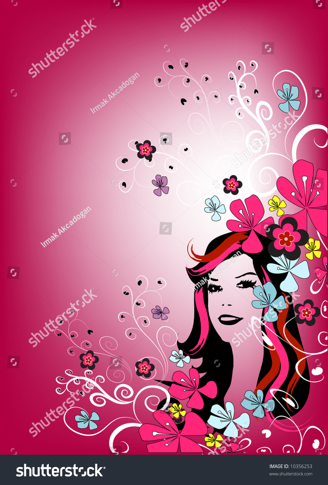 Retro Girl Stock Vector (Royalty Free) 10356253 | Shutterstock