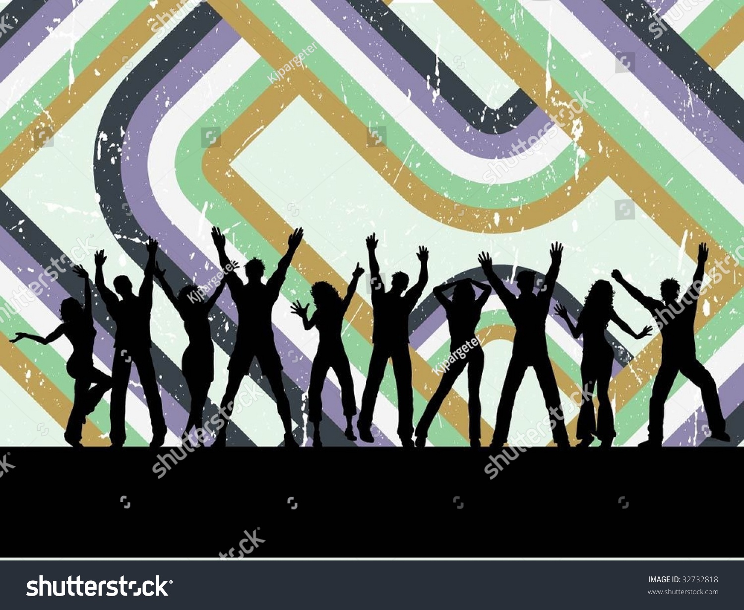 Retro Grunge Party Stock Vector (Royalty Free) 32732818