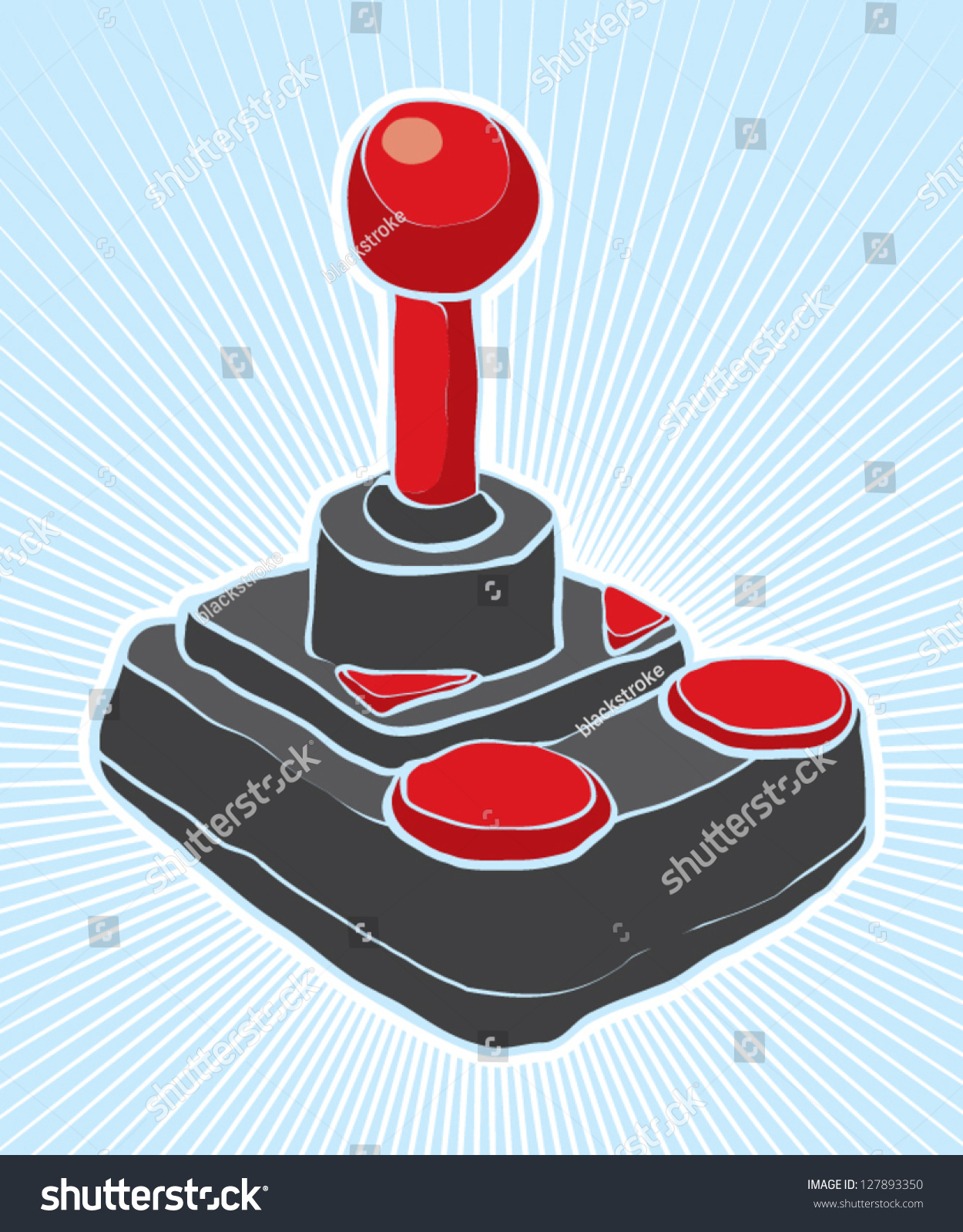 Retro Joystick Stock Vector (Royalty Free) 127893350