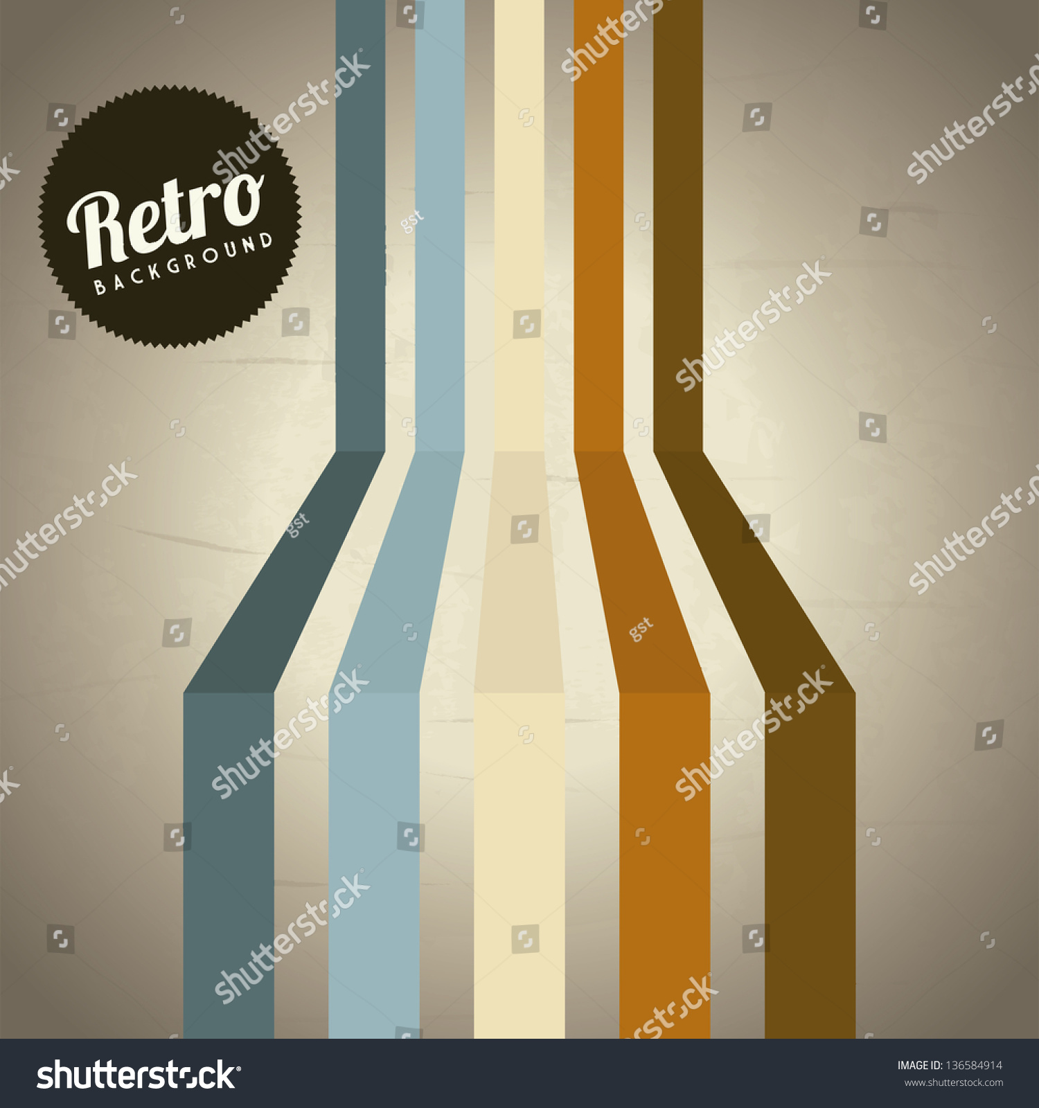Retro Lines Background Old Style Vector Stock Vector (Royalty Free ...