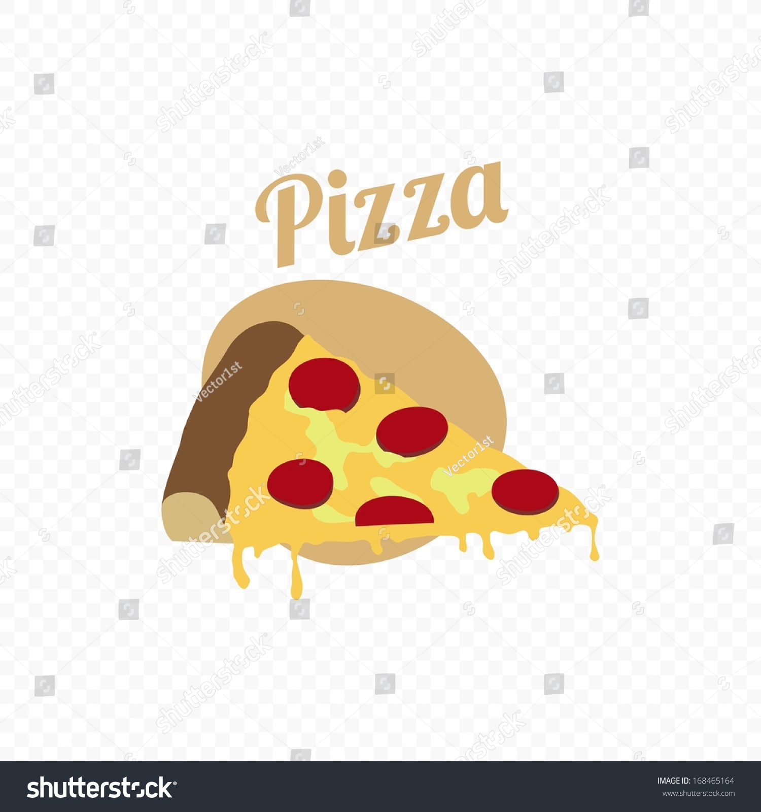 Retro Look Pizza Stock Vector (Royalty Free) 168465164