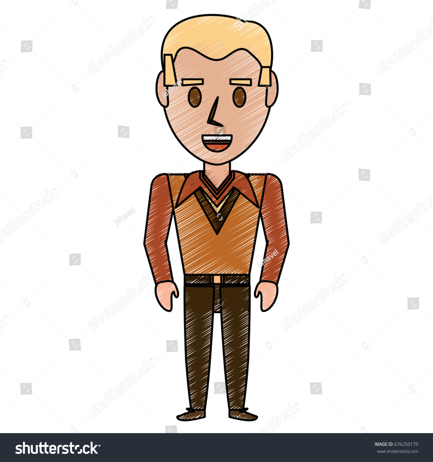 Retro Man Cartoon Stock Vector (Royalty Free) 676250179 | Shutterstock