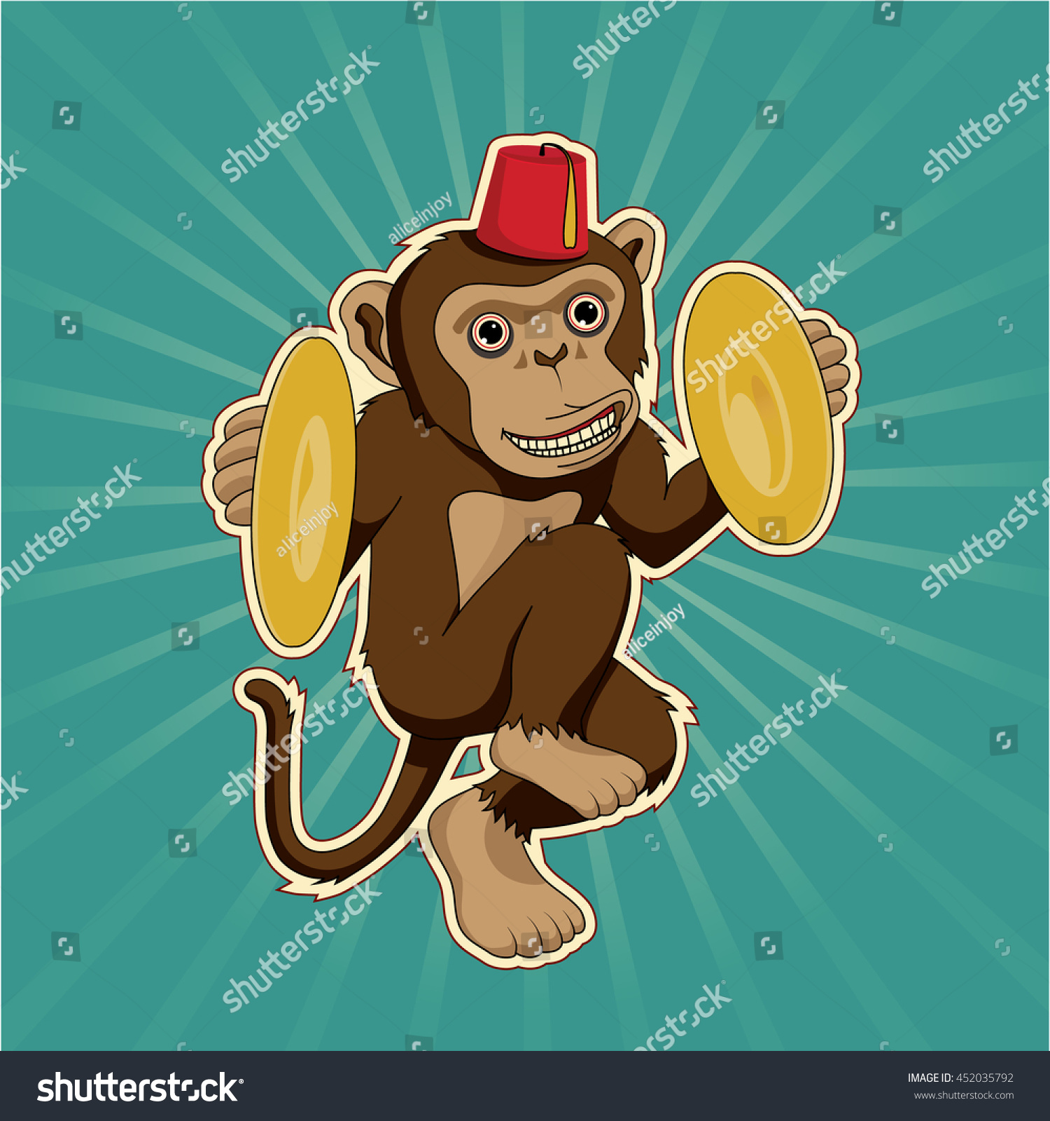 491 Monkey with cymbals: immagini, foto stock e grafica vettoriale ...