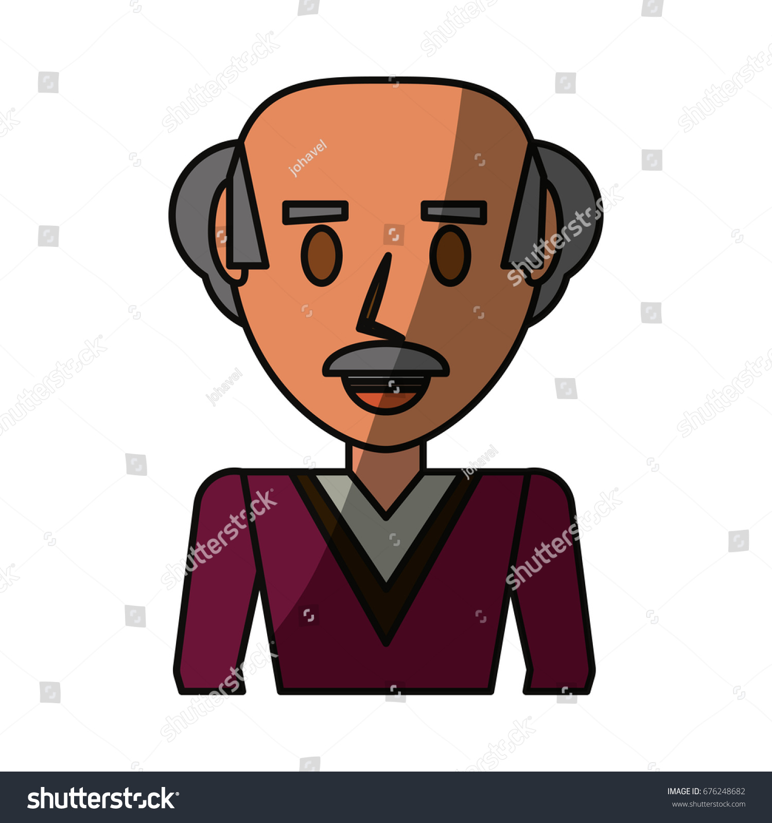 Retro Old Man Cartoon Stock Vector (Royalty Free) 676248682 | Shutterstock