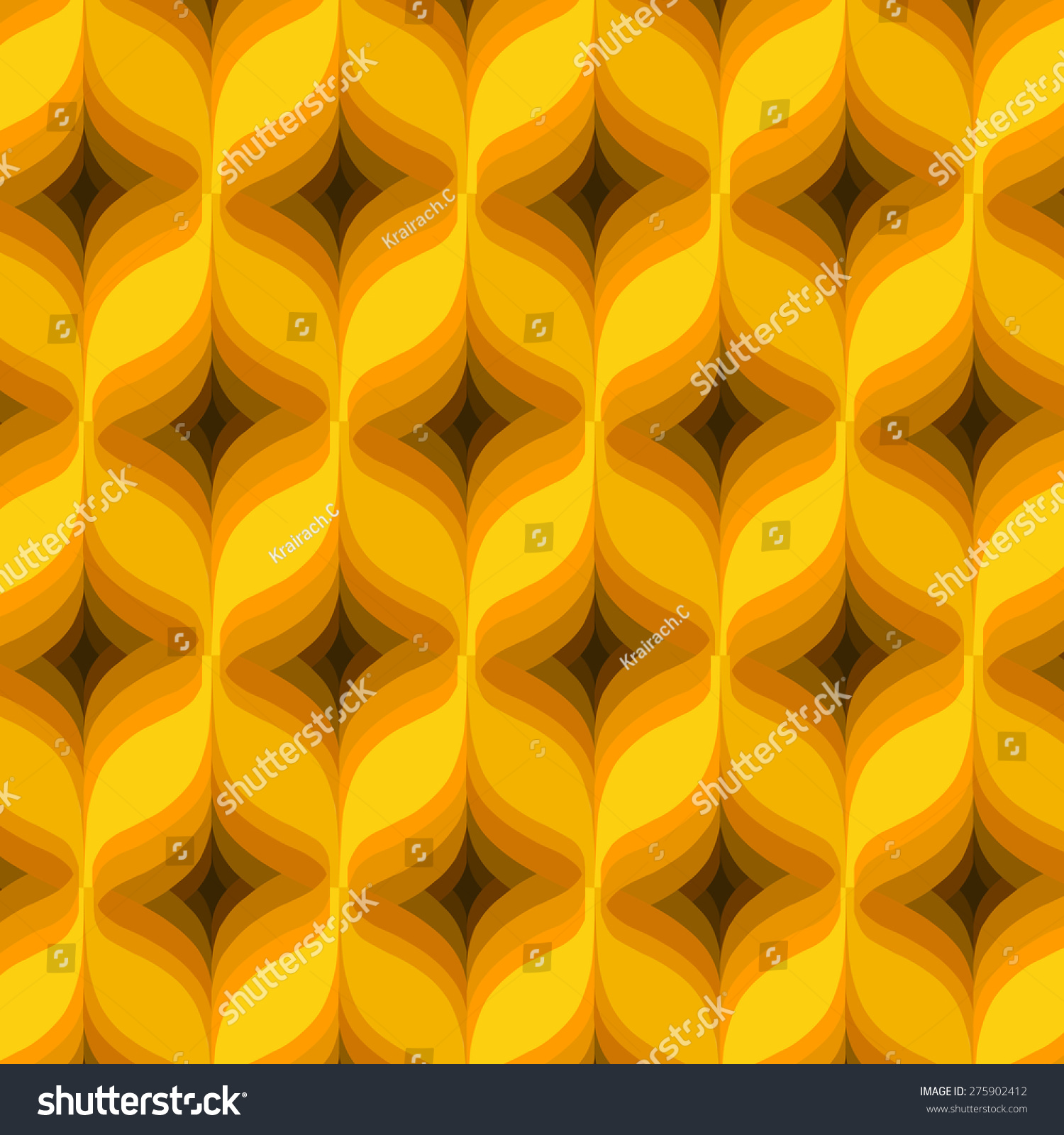 Retro Pattern Background Yellow Theme Design Stock Vector (Royalty Free ...