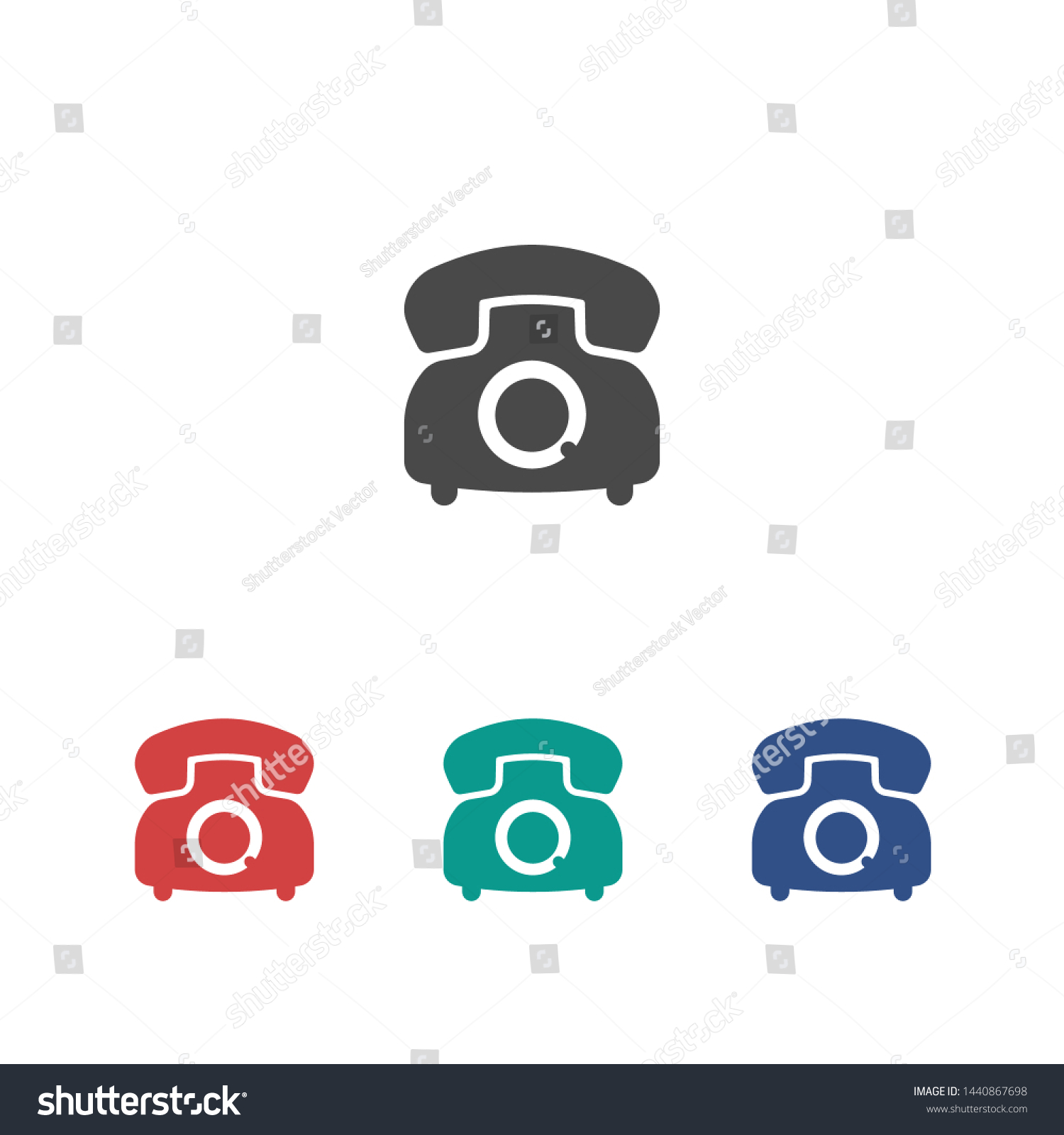 Retro Phone Icon Vector Web Design Stock Vector (Royalty Free ...