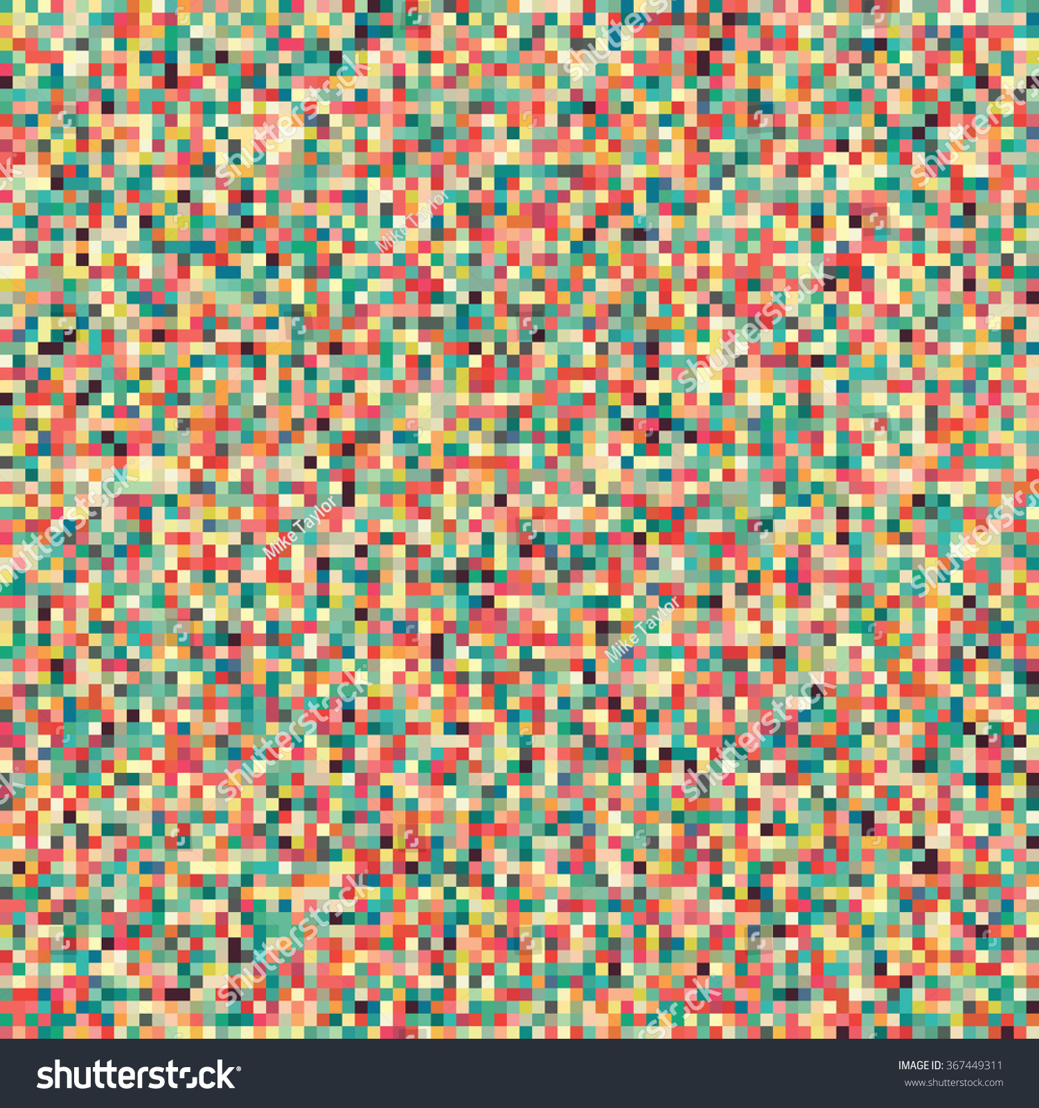 Retro Pixel Art Background Stock Vector (Royalty Free) 367449311