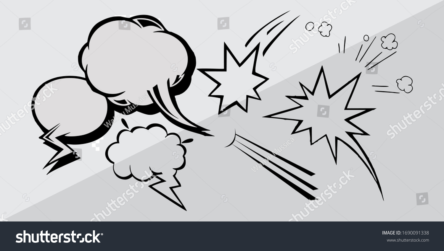 Retro Pop Art Comic Shout Seamless Stock Vector (Royalty Free ...