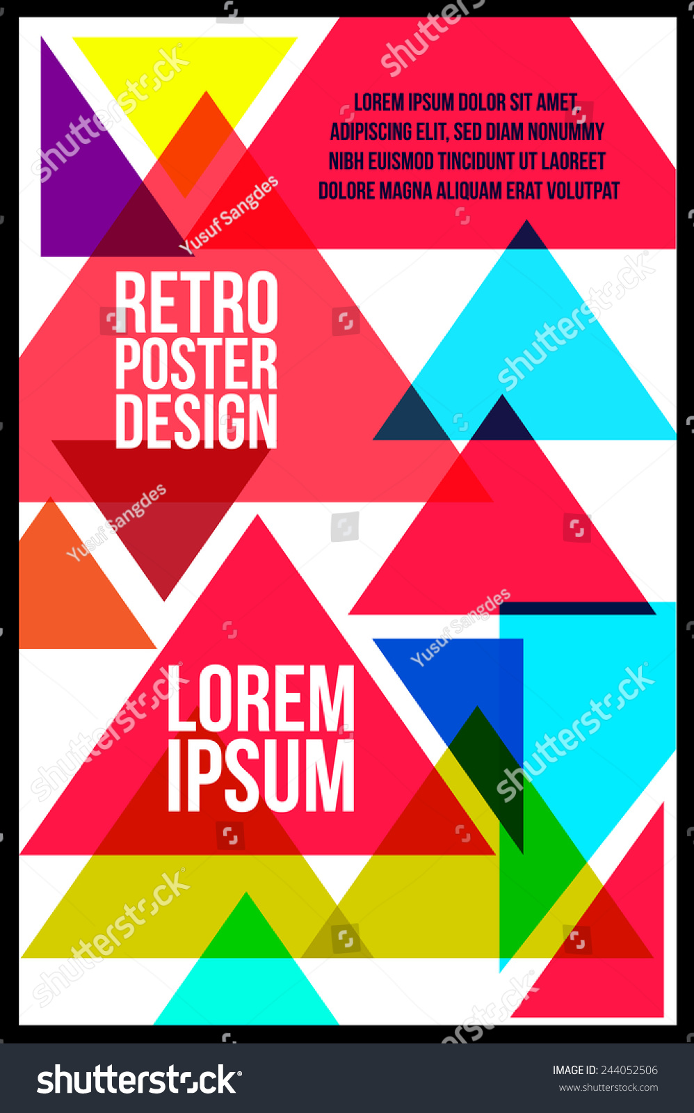 Retro Poster Design Template Vectoreps10 Stock Vector (Royalty Free ...