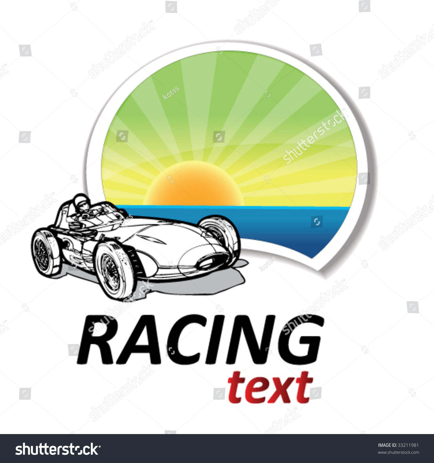 Retro Racing Sign 7 Stock Vector (Royalty Free) 33211981