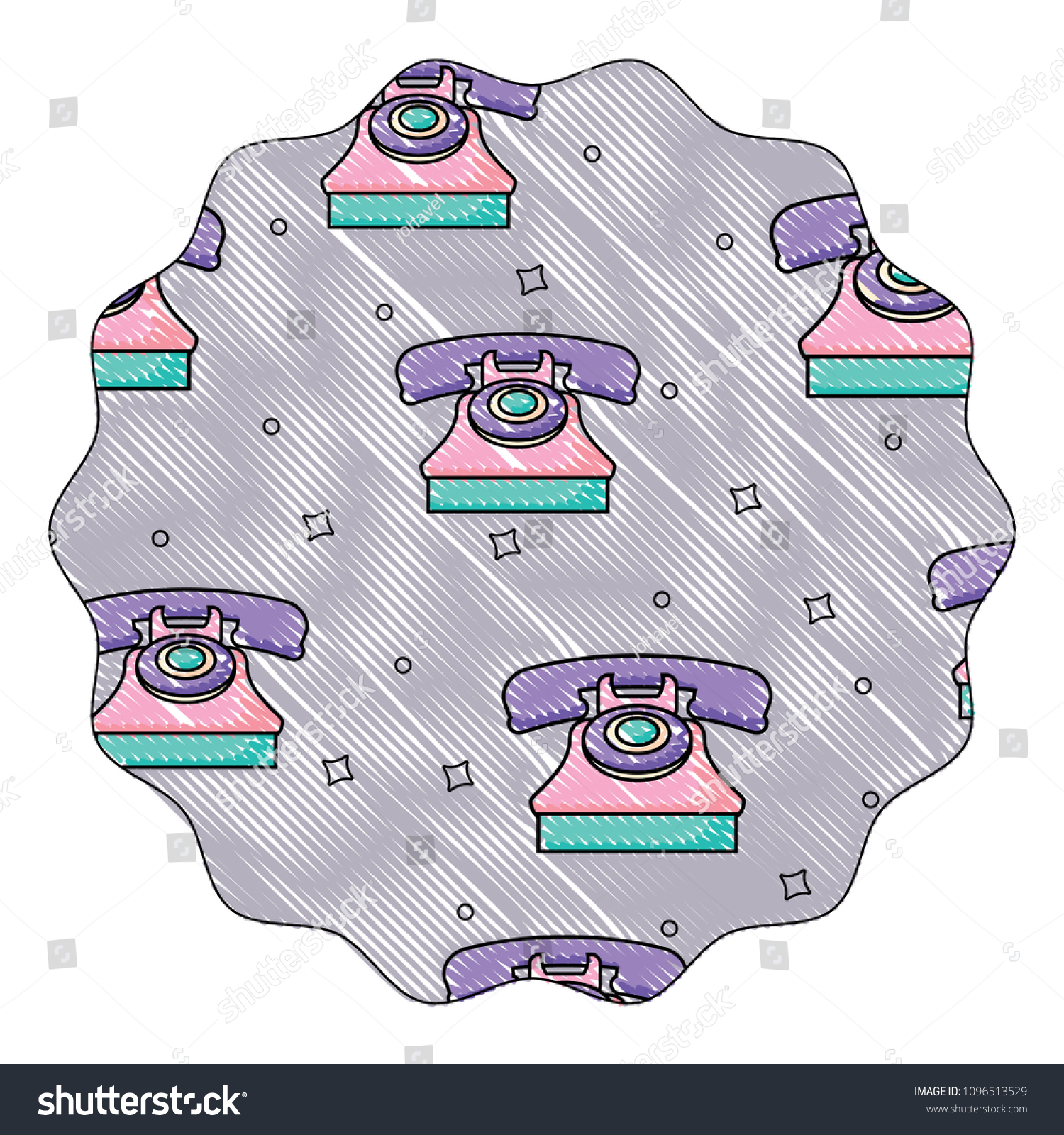 Retro Radio Pattern Design Stock Vector (Royalty Free) 1096513529 ...