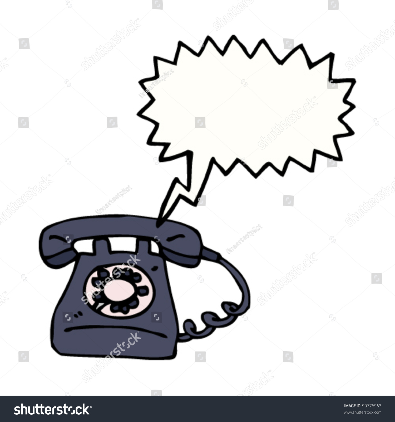 Retro Rotary Telephone Ringing Stock Vector (Royalty Free) 90776963
