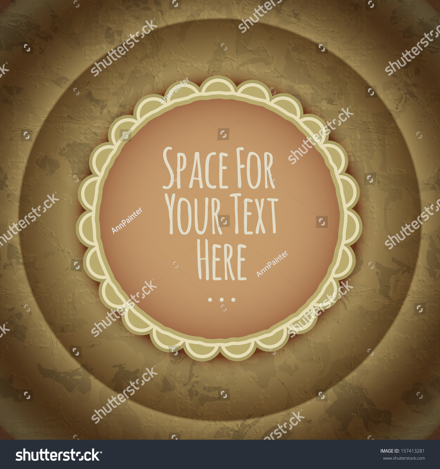 Retro Round Screen Congratulations Frame Stock Vector (Royalty Free ...