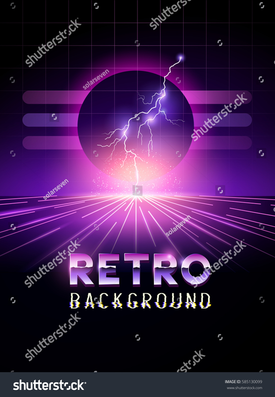 Retro 1980s Neon Horizon Background Lightning 스톡 벡터(로열티 프리) 585130099 ... Retro 1980s Neon Horizon Background Lightning 스톡 벡터(로열티 프리) 585130099 ...