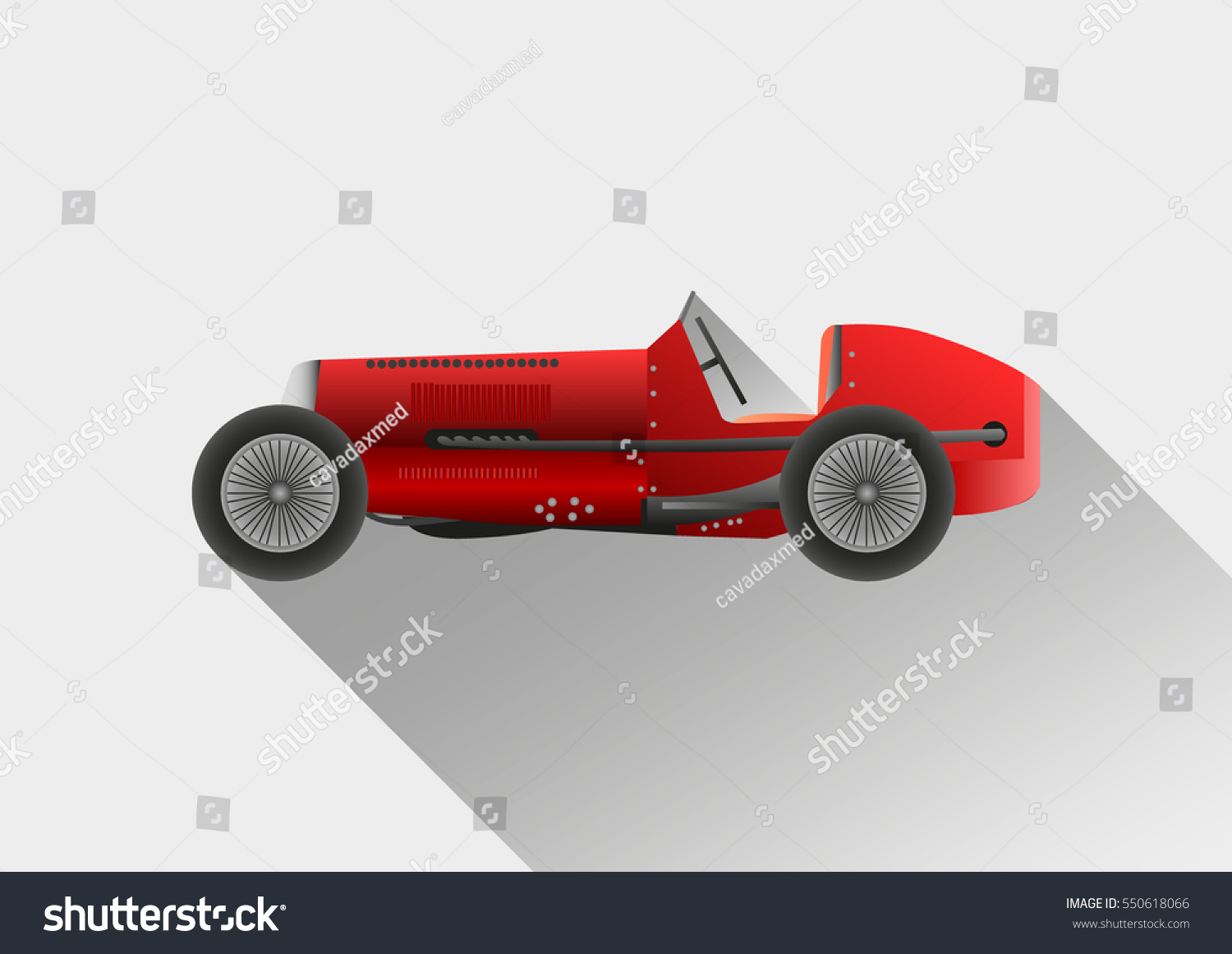 Retro Sport Car Vector Stock Vector (Royalty Free) 550618066