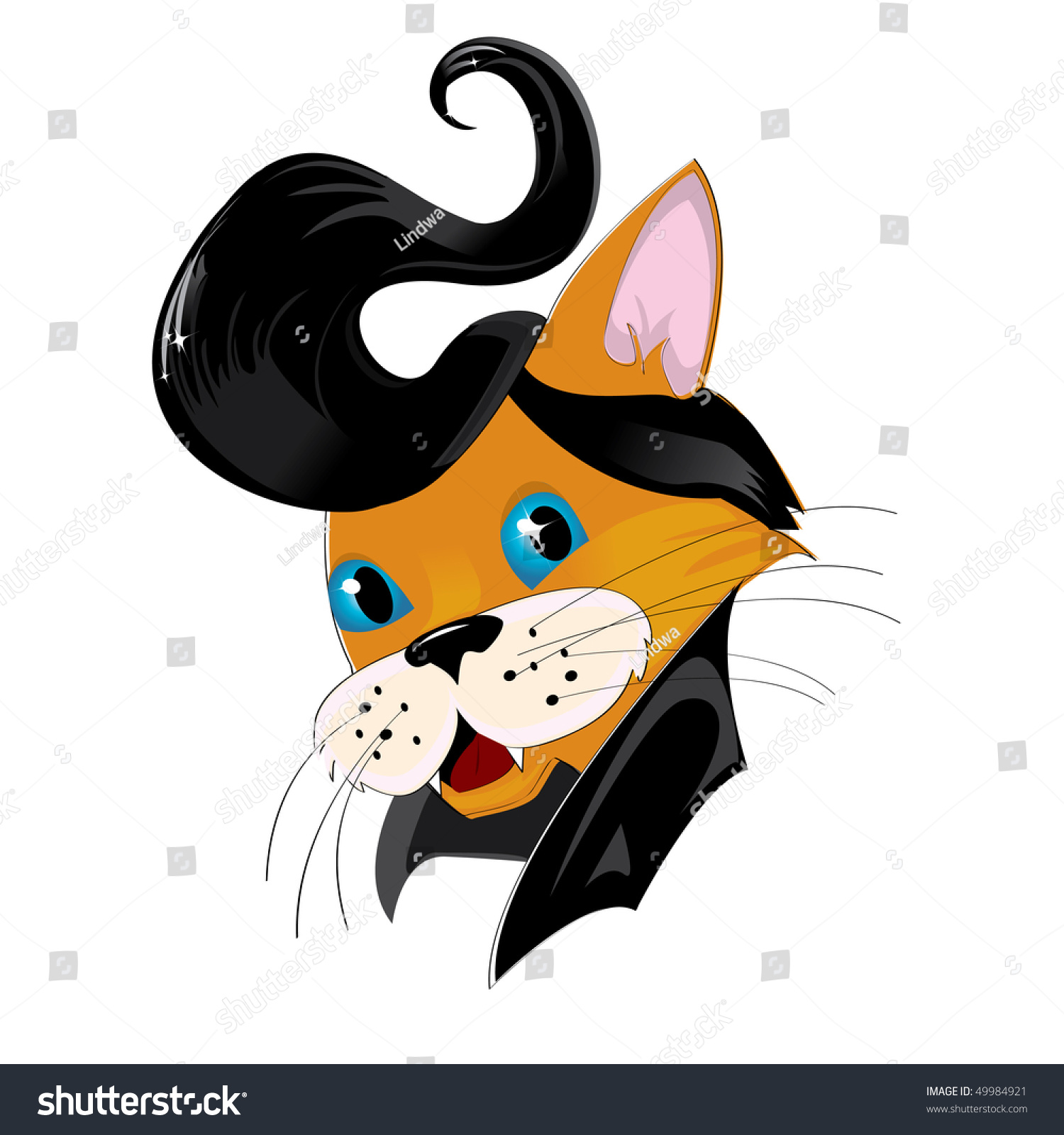 Retrostylized Cat Face Stock Vector (Royalty Free) 49984921 | Shutterstock