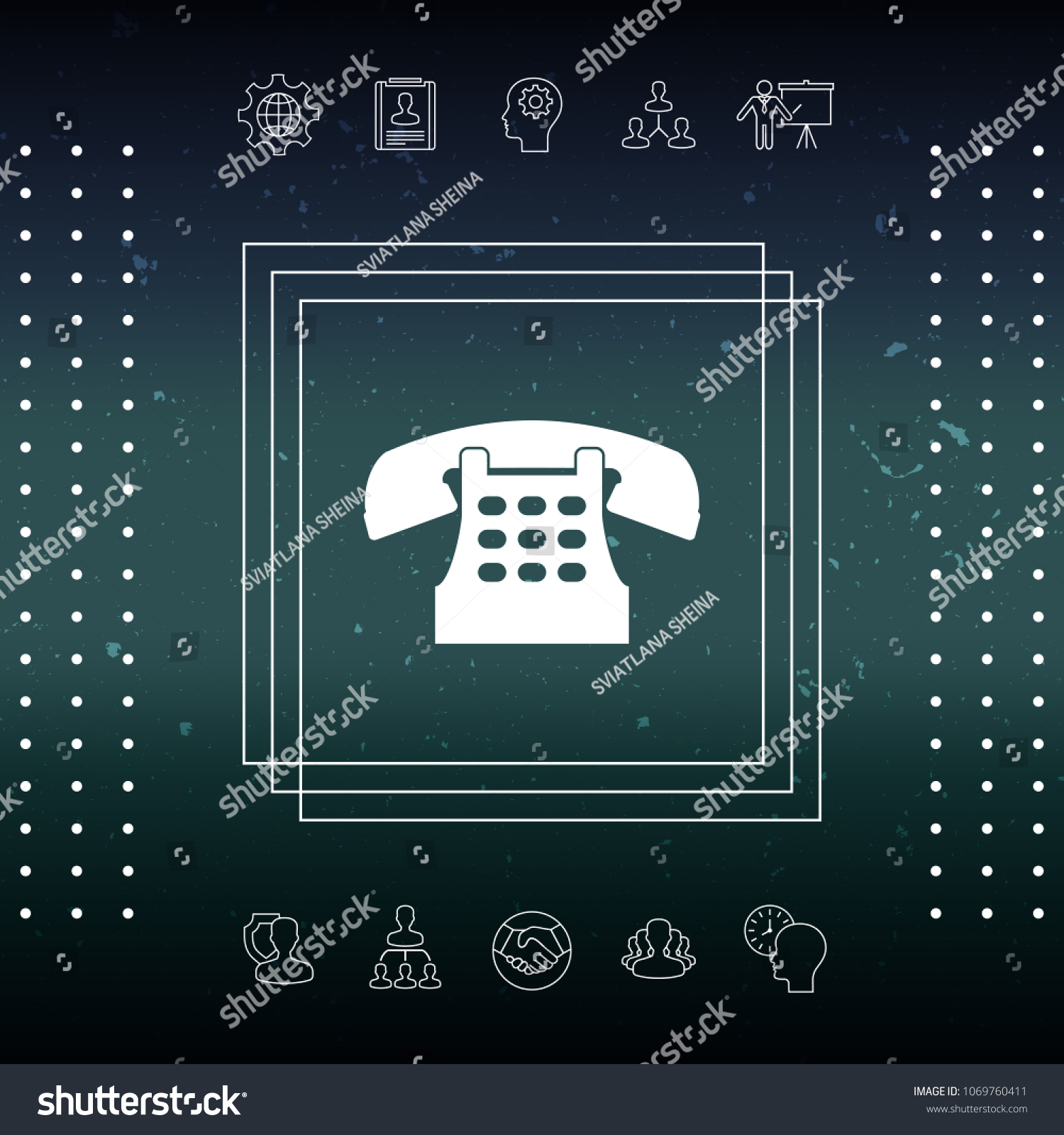 Retro Telephone Icon Stock Vector (Royalty Free) 1069760411 | Shutterstock