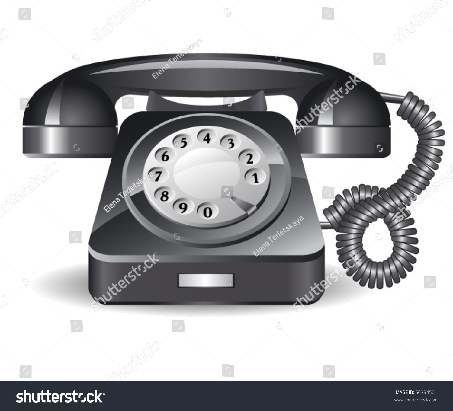 Retro Telephone Vector Stock Vector (Royalty Free) 66394501