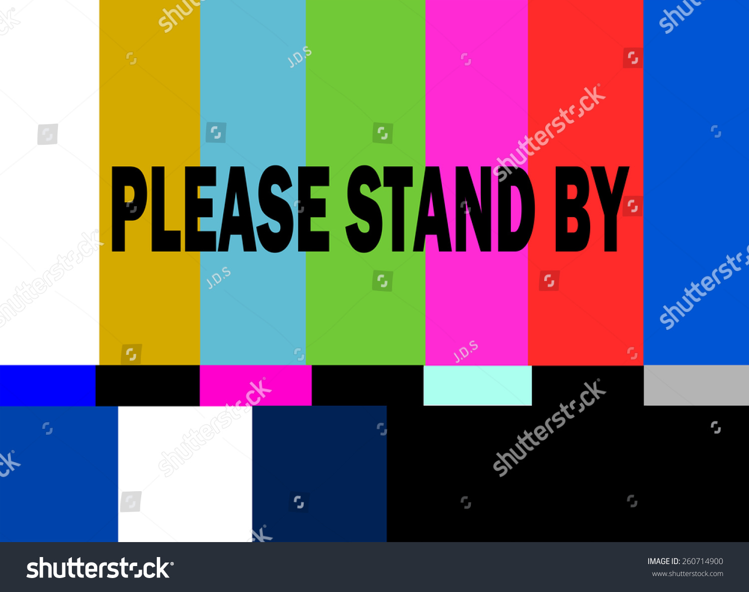 Retro Television Test Pattern Please Stand Stock Vector (Royalty Free ...