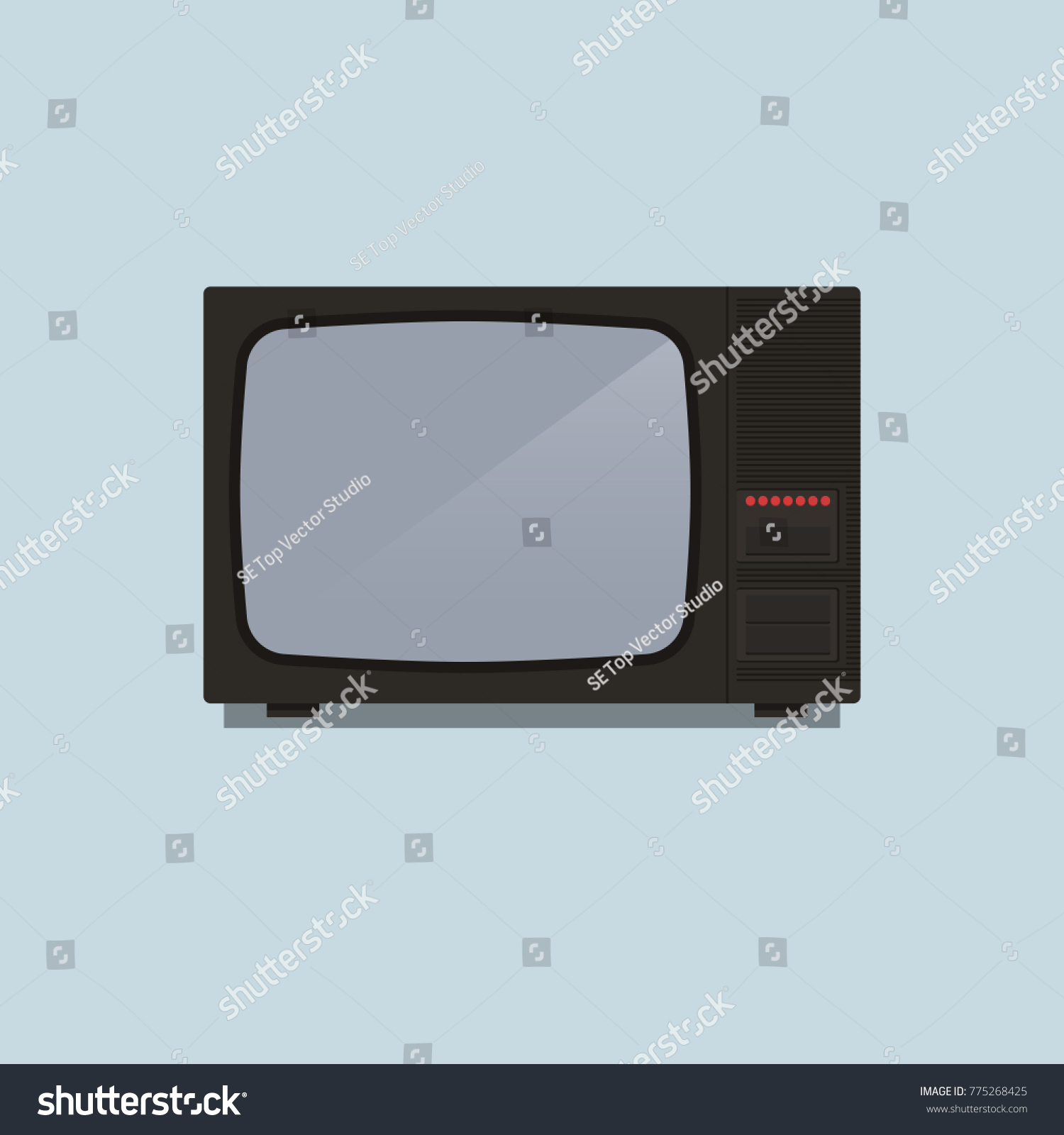 Retro Tv 80s Vector Illustration Stock Vector (Royalty Free) 775268425