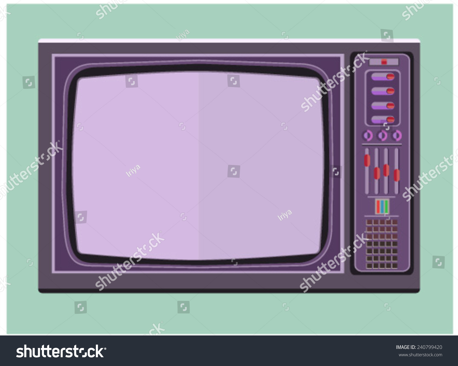 Retro Tv Vector Illustration Stock Vector (Royalty Free) 240799420 ...