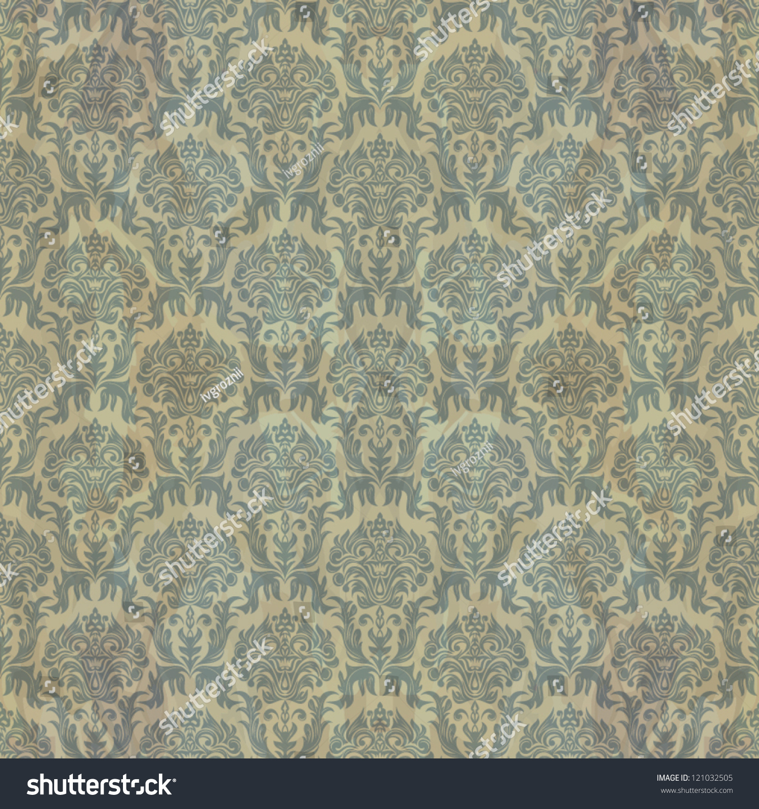 Retro Wallpaper Seamless Stock Vector (Royalty Free) 121032505 ...