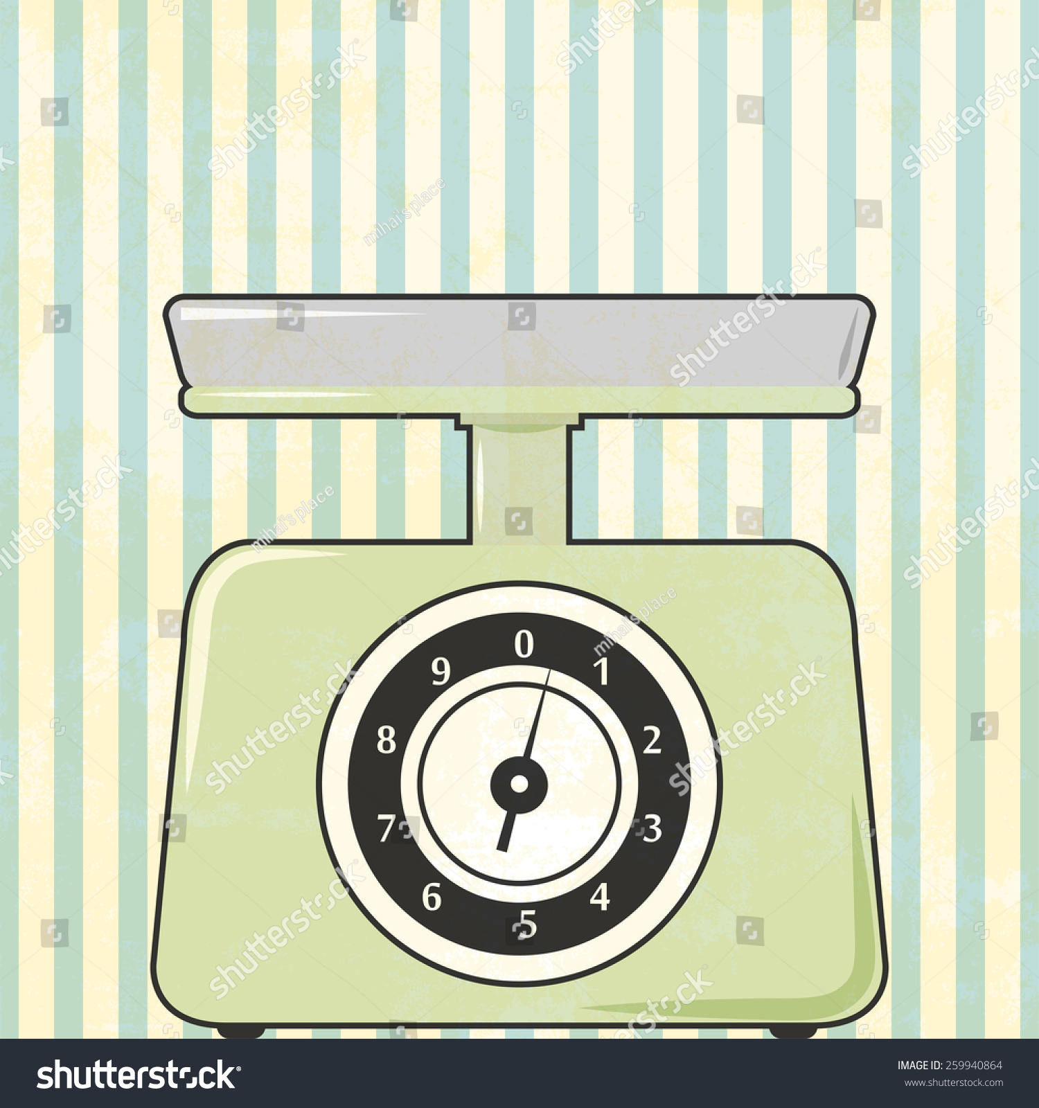Retro Weighing Scale Illustration Vector Format Stock Vector (Royalty ...