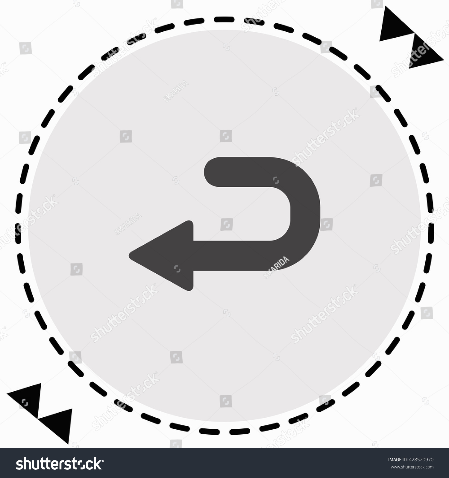 Returned Icon Flat Design Isolated Illustration Stock Vector (Royalty ...