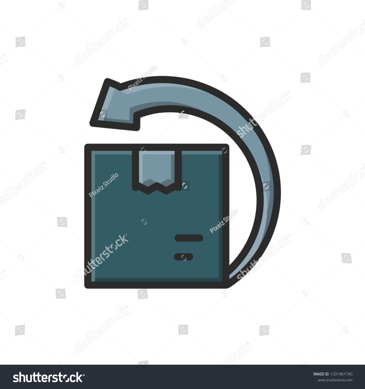 Returns Icon Vector Full Colour Design Stock Vector (Royalty Free ...
