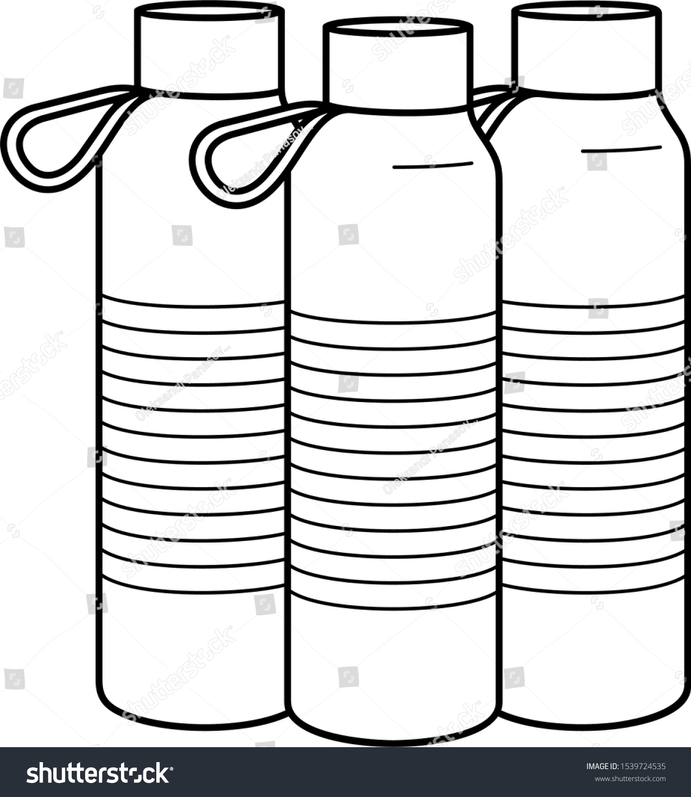 Reusable Bottles Vector Outline Icon Stock Vector (Royalty Free ...