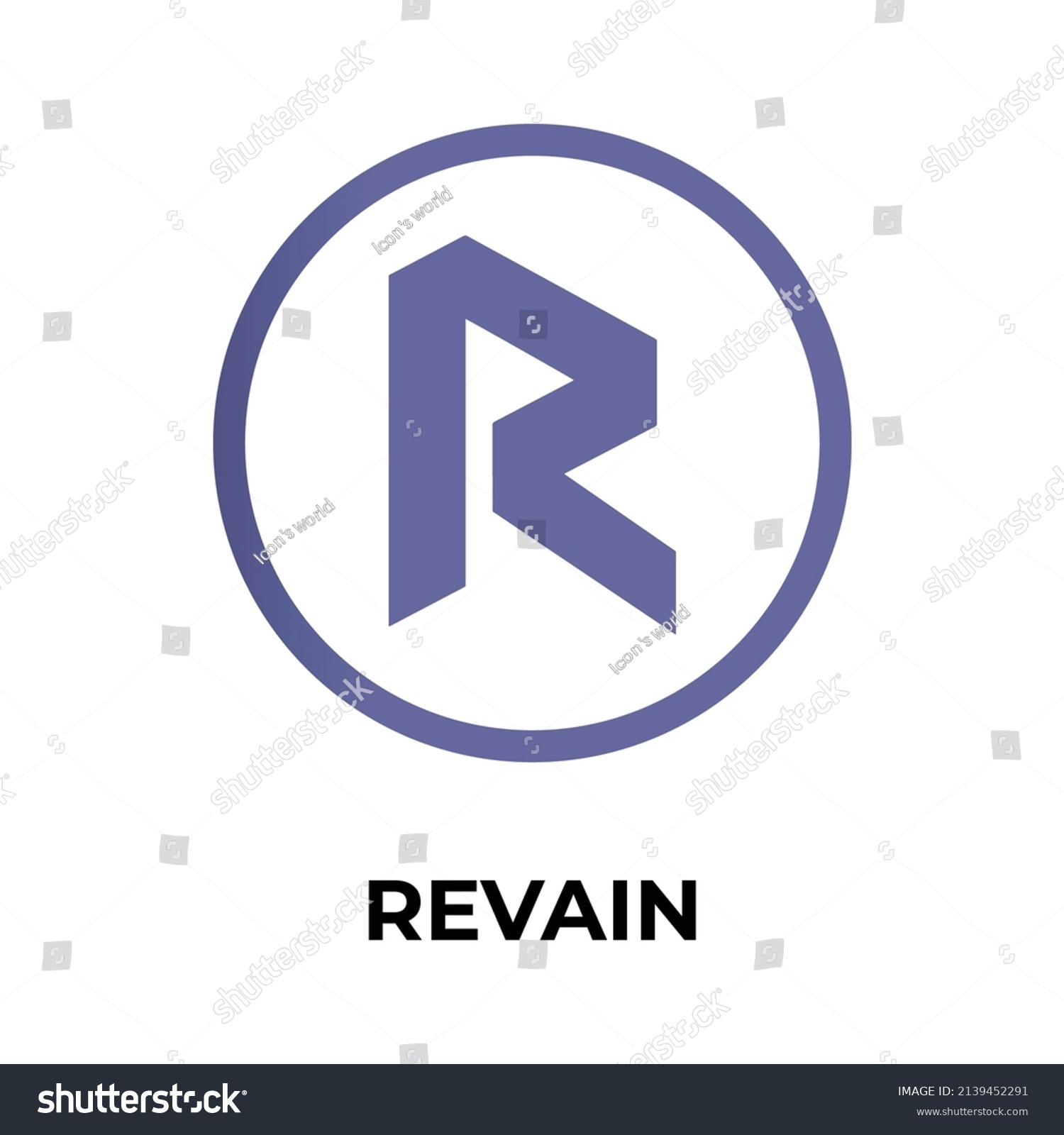 Revain Cryptocurrency Token Icon Rev Token Stock Vector (Royalty Free ...