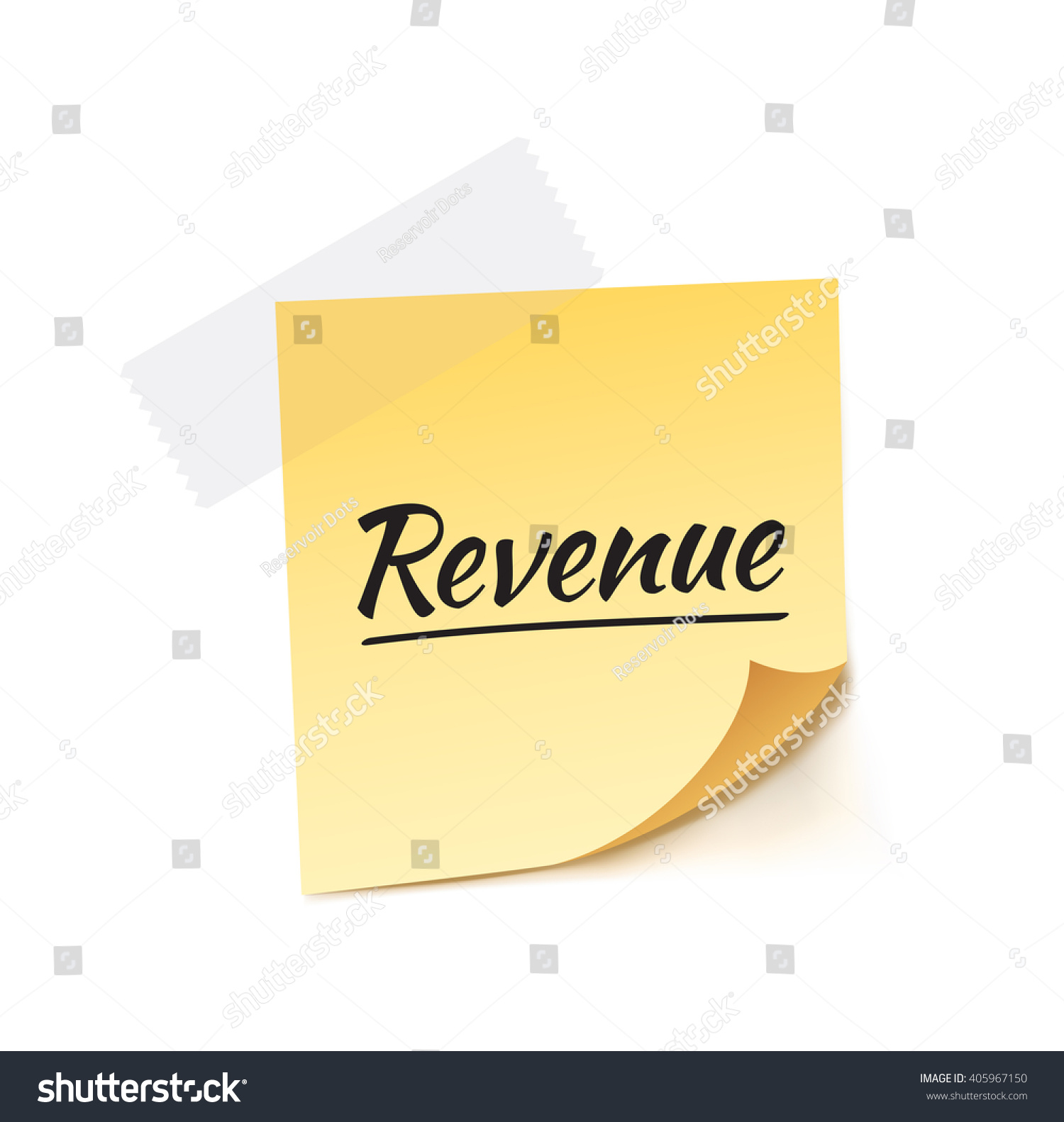 Revenue Stick Note Vector Illustration Stock Vector (Royalty Free ...
