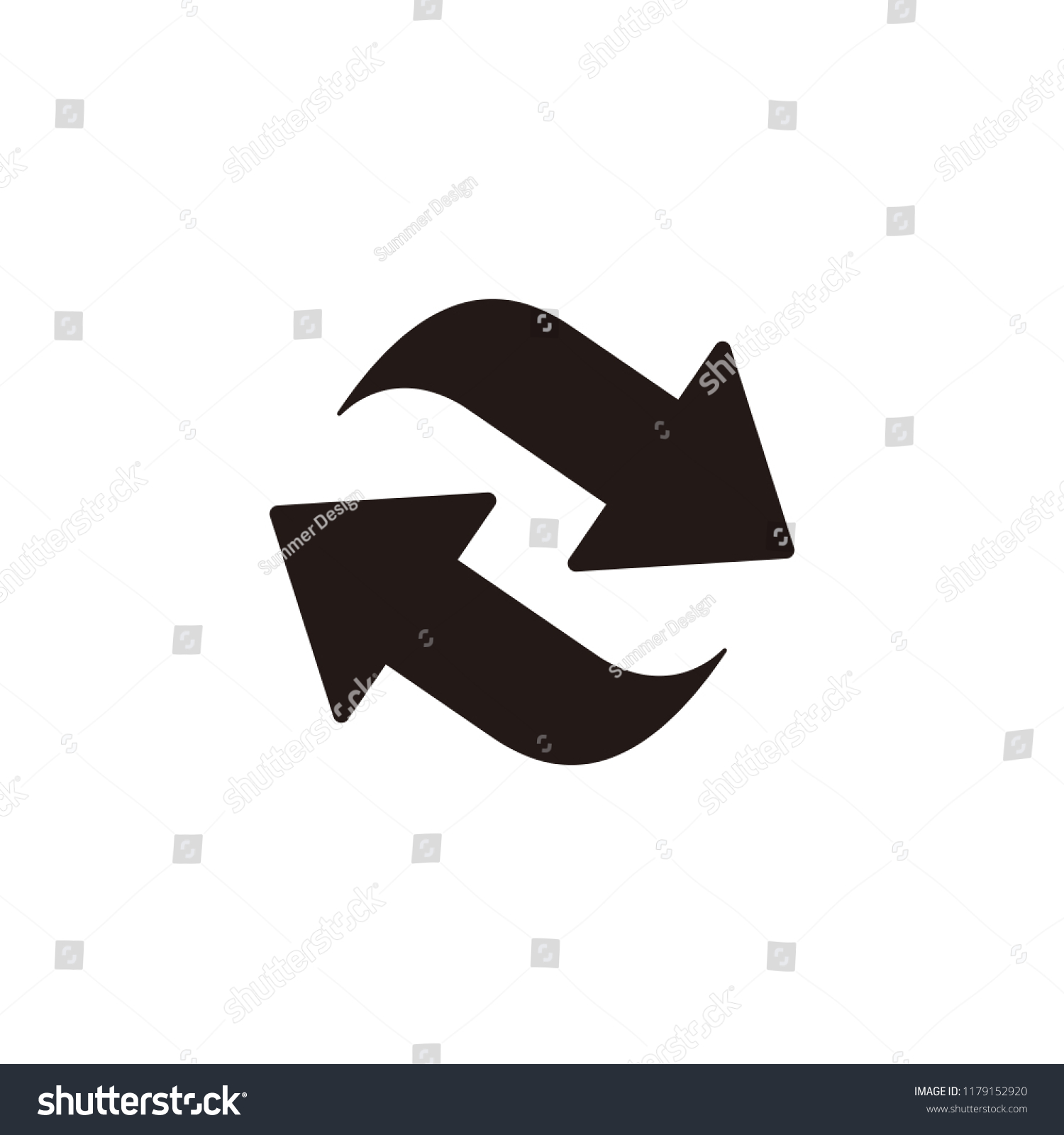 Reverse Arrow Icon Symbol Stock Vector (Royalty Free) 1179152920 ...