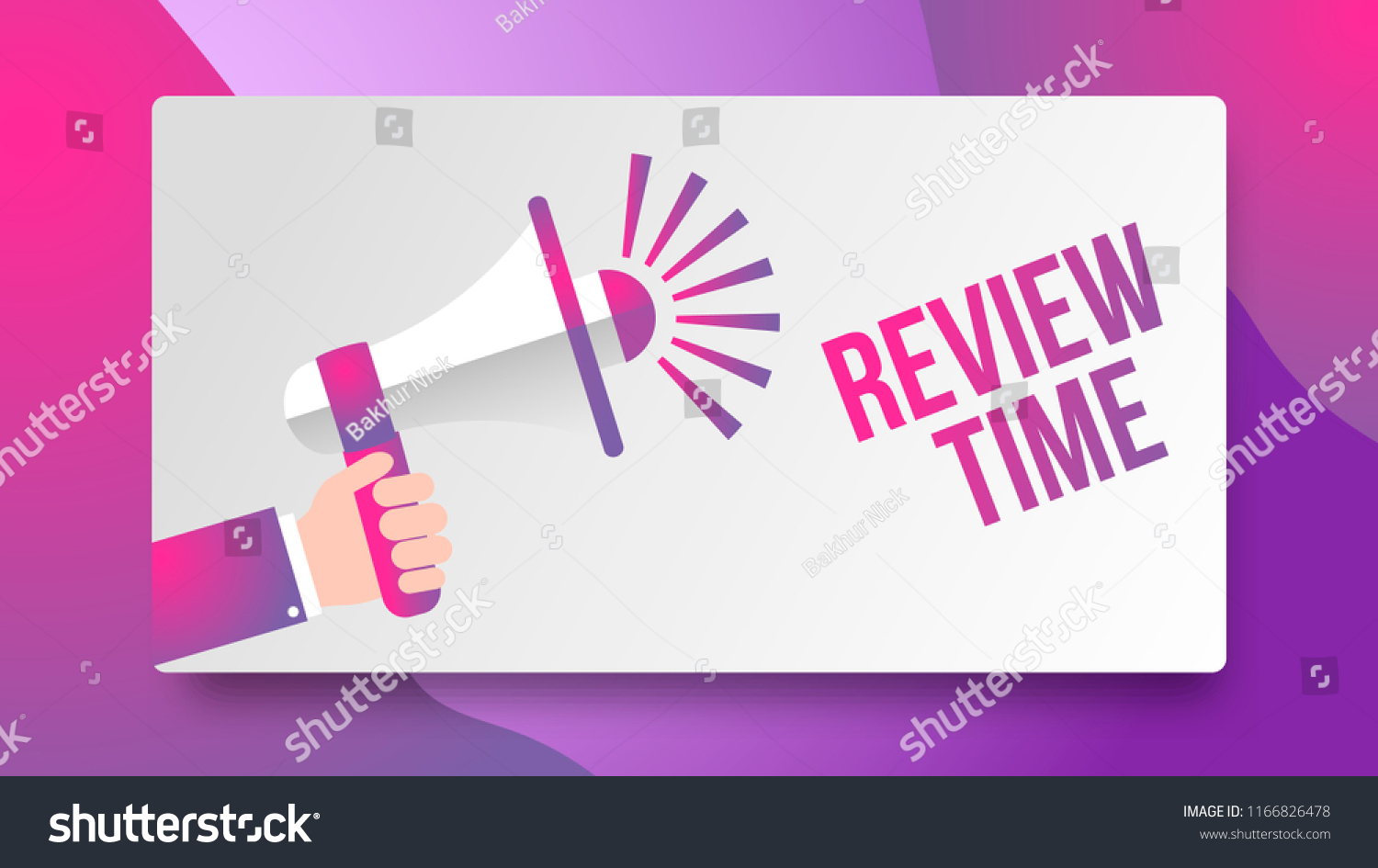 Review Time Megaphone Concept Stock Vector (Royalty Free) 1166826478