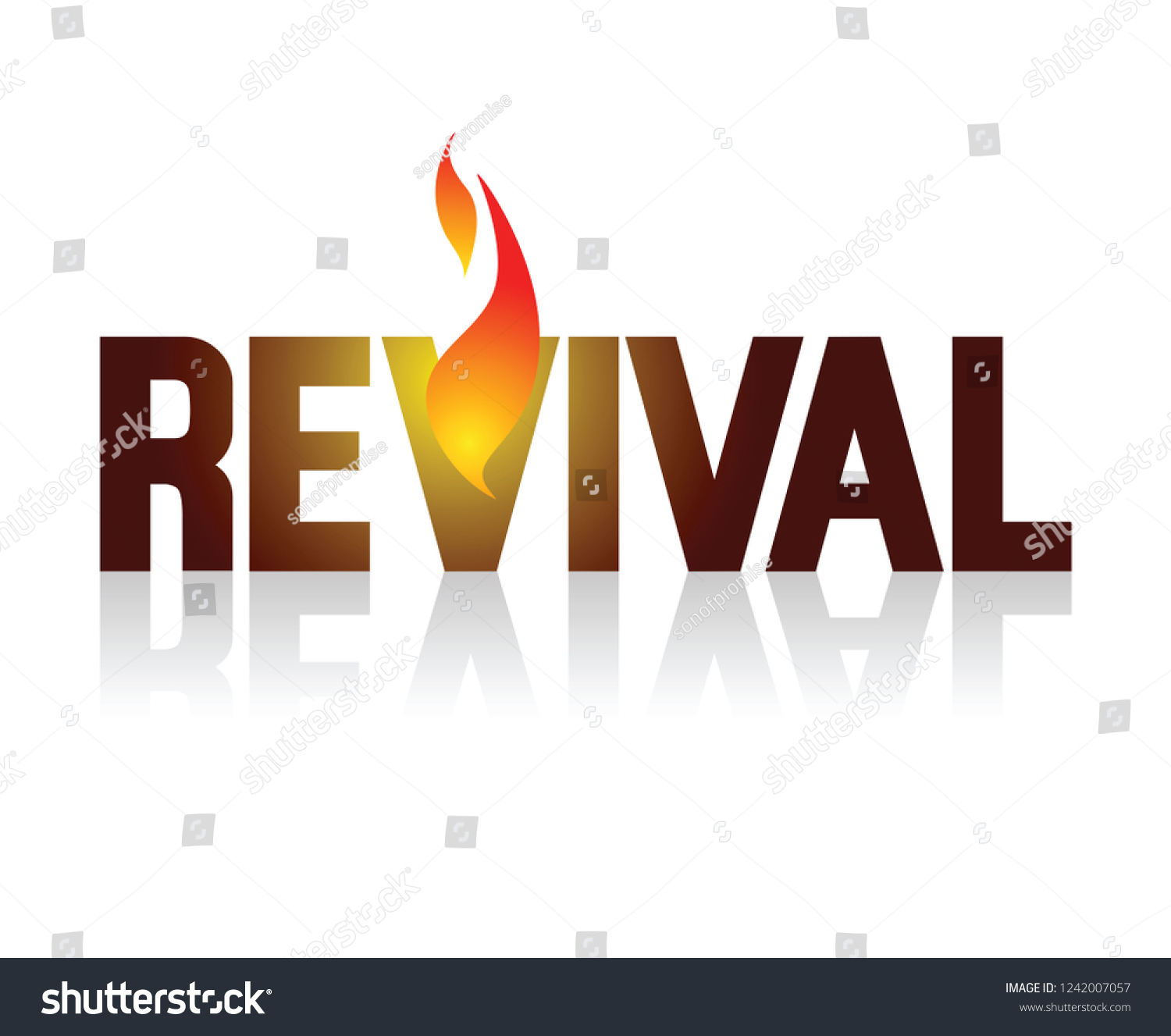 Revival Fire Logo Stock Vector (Royalty Free) 1242007057 | Shutterstock