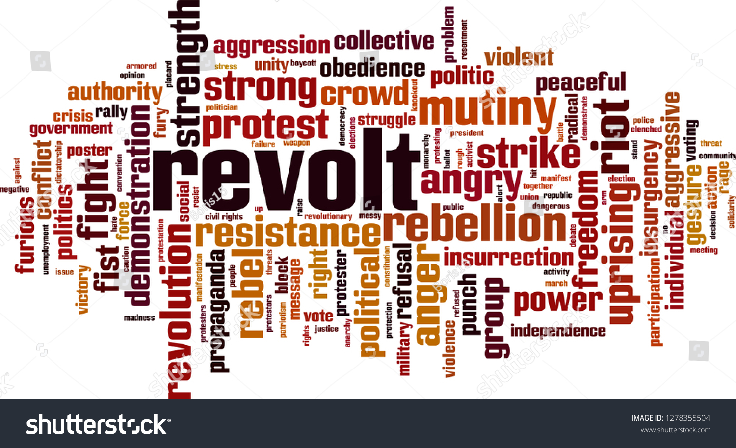 Revolt Word Cloud Concept Vector Illustration Stock Vector (Royalty ...