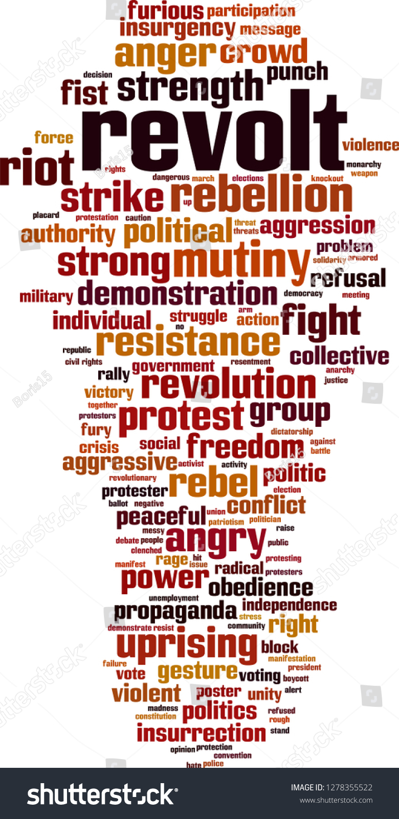 Revolt Word Cloud Concept Vector Illustration: vector de stock (libre ...