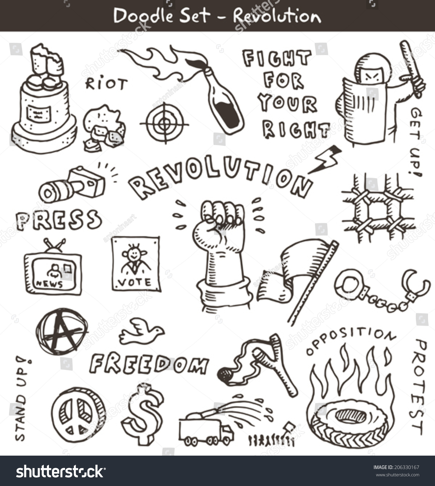 Revolution doodles Images, Stock Photos & Vectors | Shutterstock