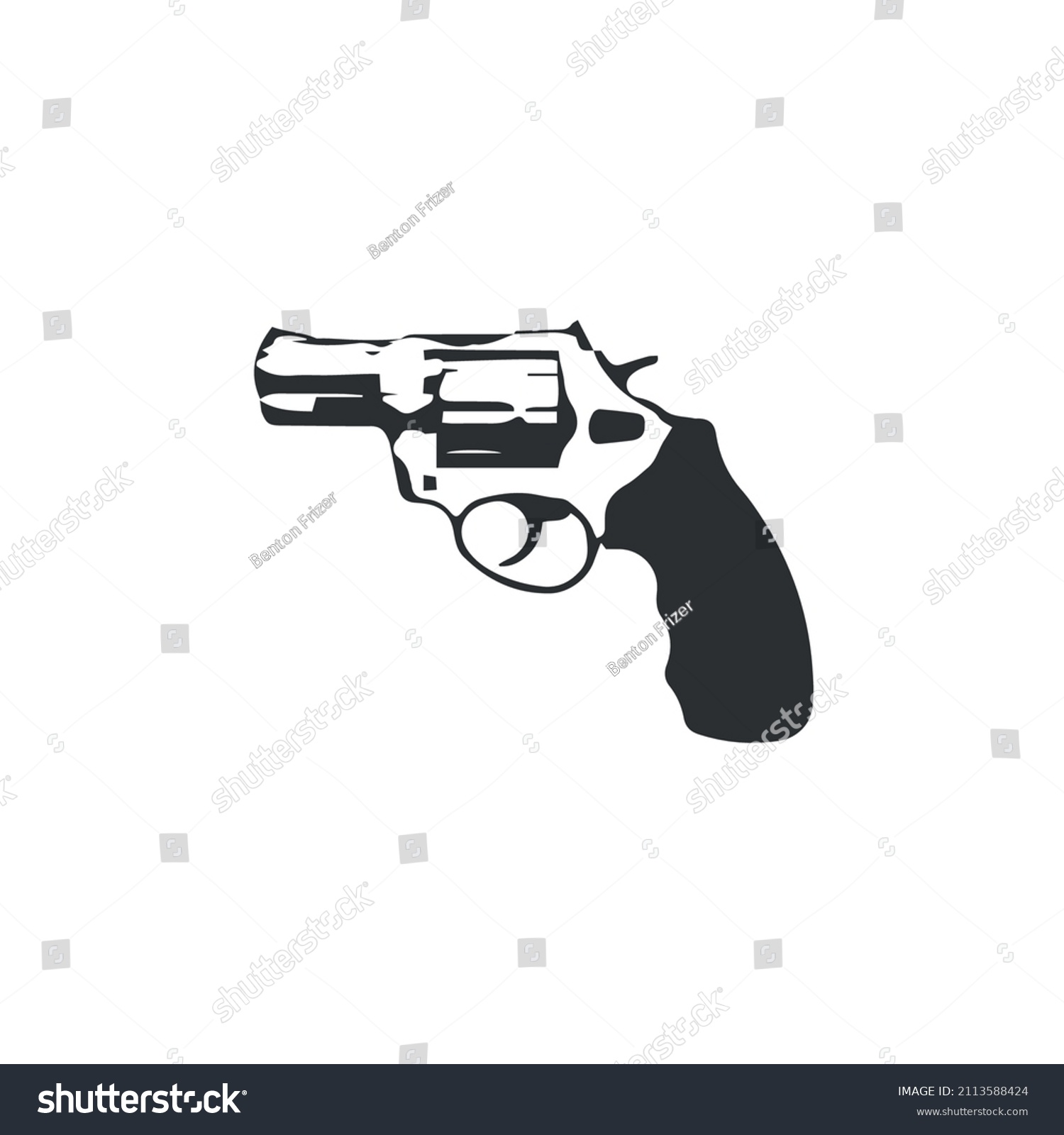 Revolver Icon Vector Simple Illustration Stock Vector (Royalty Free ...