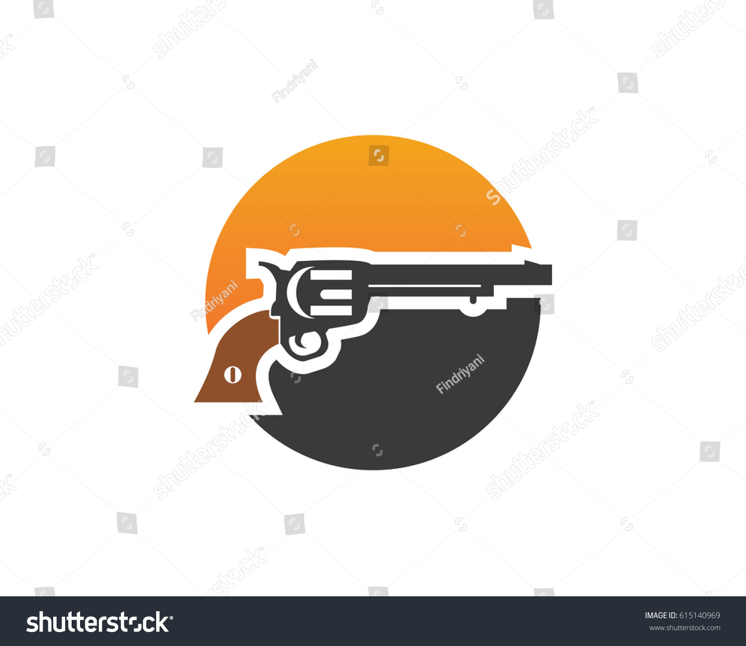 Revolver Logo Stock Vector (Royalty Free) 615140969