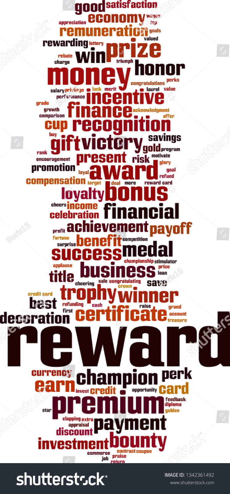 Reward Word Cloud Concept Vector Illustration Stock Vector (Royalty ...