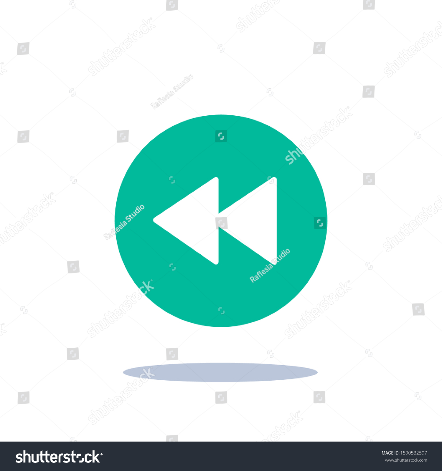 Rewind Button Icon Fast Backwards Button Stock Vector (Royalty Free) 1590532597 | Shutterstock