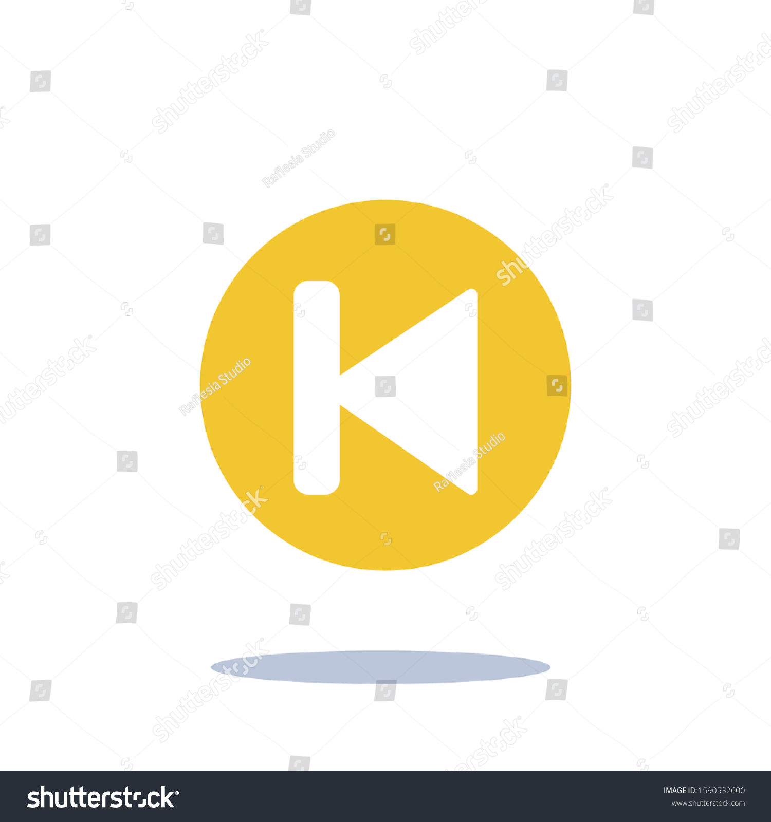 Rewind Button Icon Fast Backwards Button: เวกเตอร์สต็อก (ปลอดค่า ...