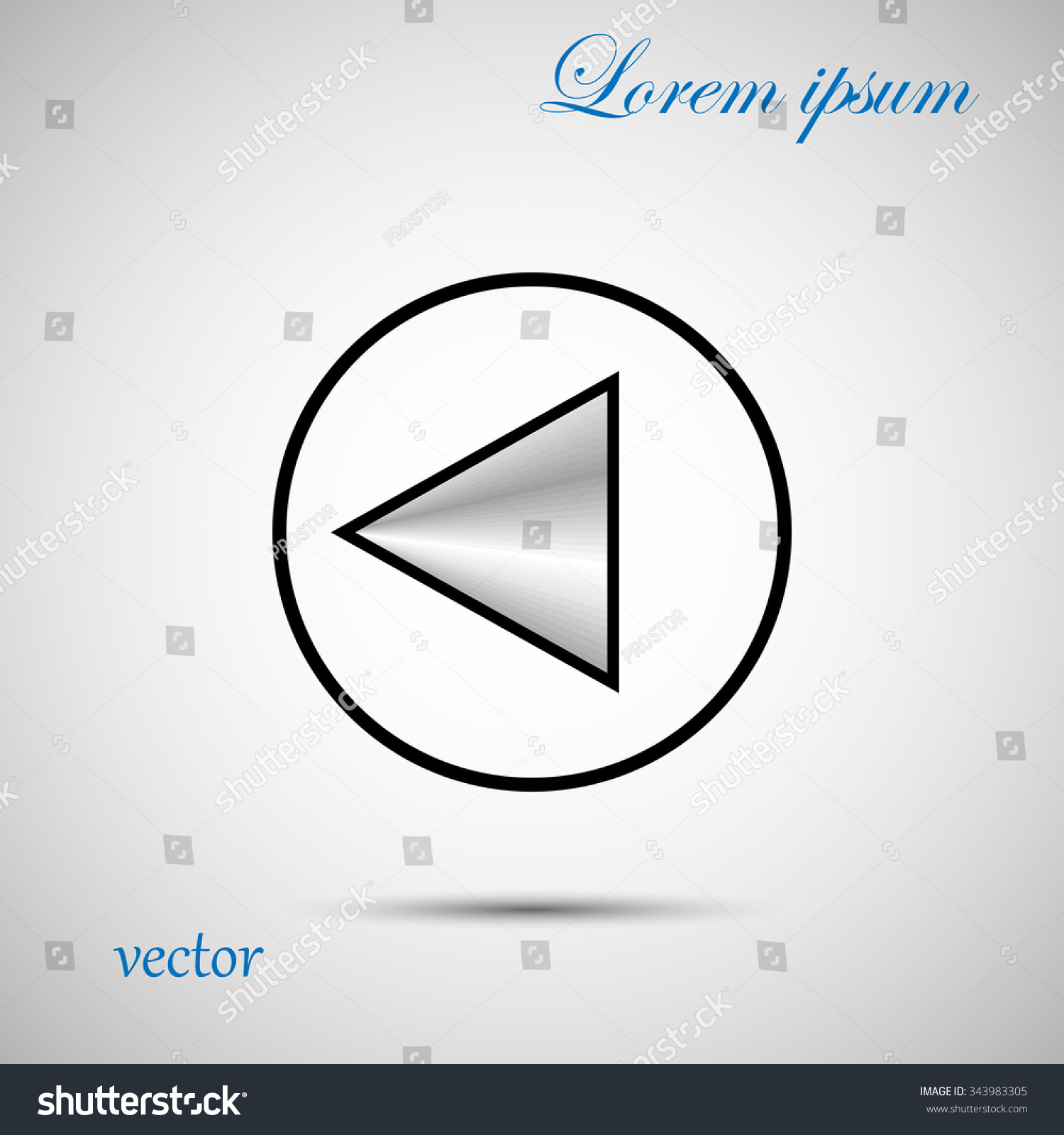 Rewind Icon Symbol Vector Illustration Stock Vector (Royalty Free ...