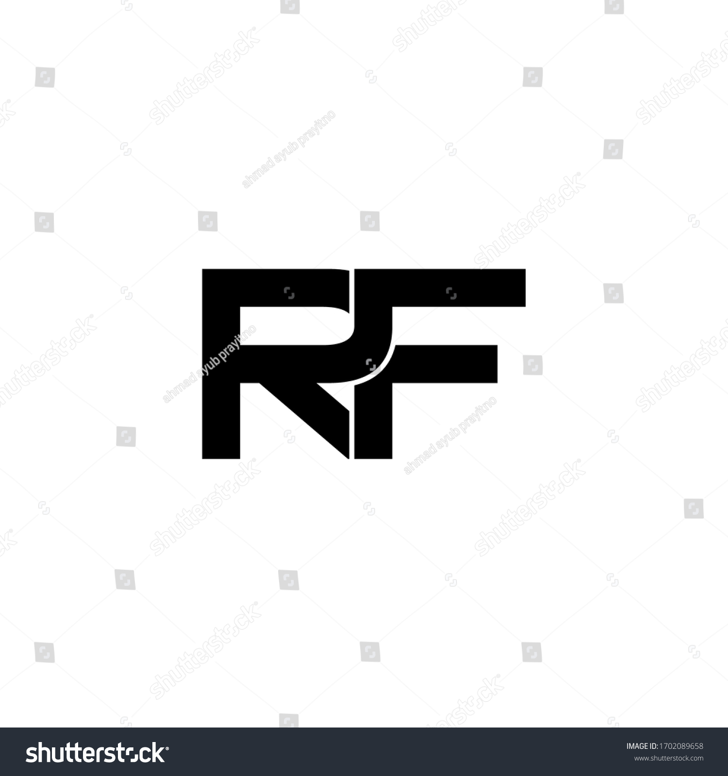 Rf Letter Original Monogram Logo Design Stock Vector (Royalty Free ...