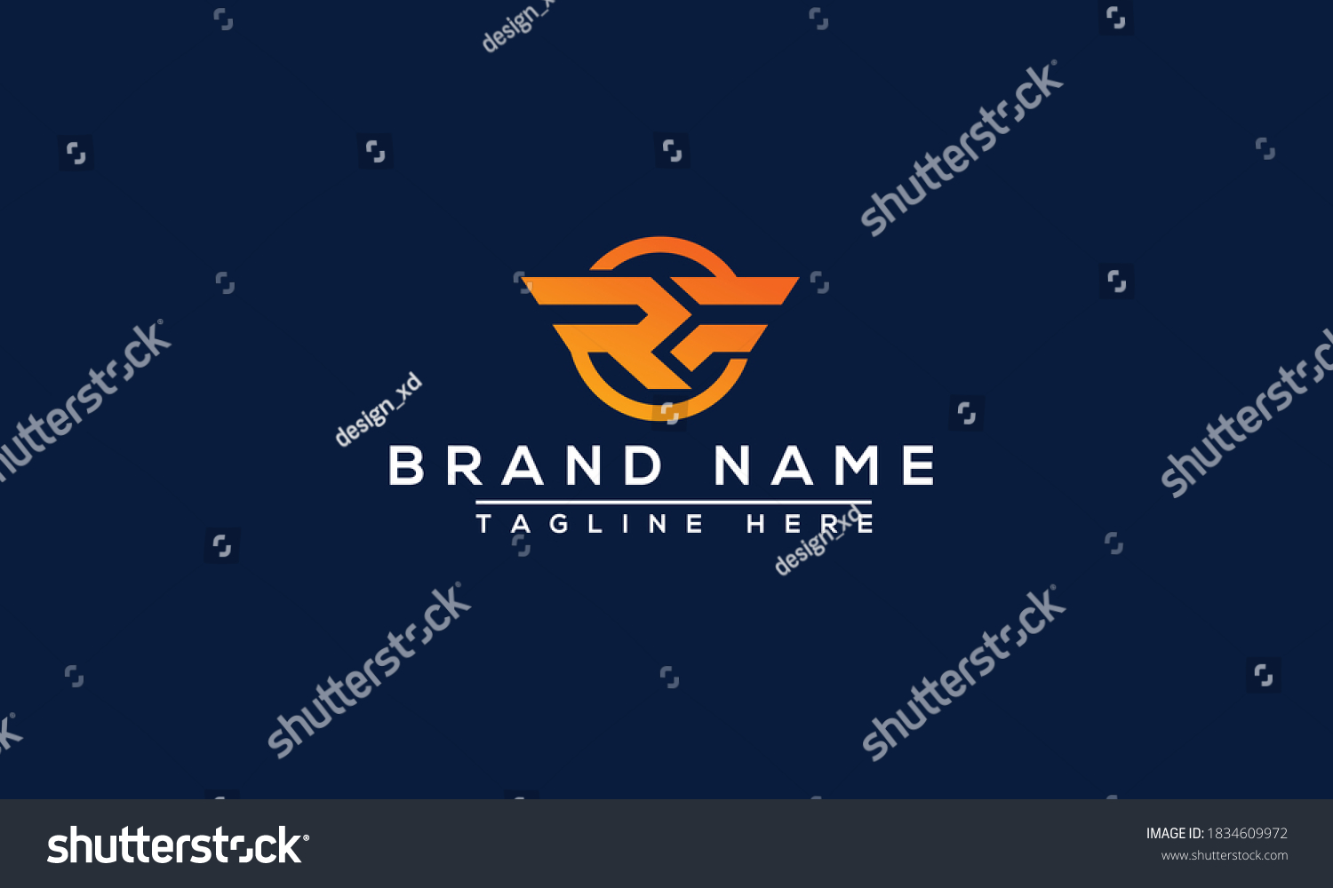 Rf Logo Design Template Vector Graphic Stock Vector (Royalty Free ...