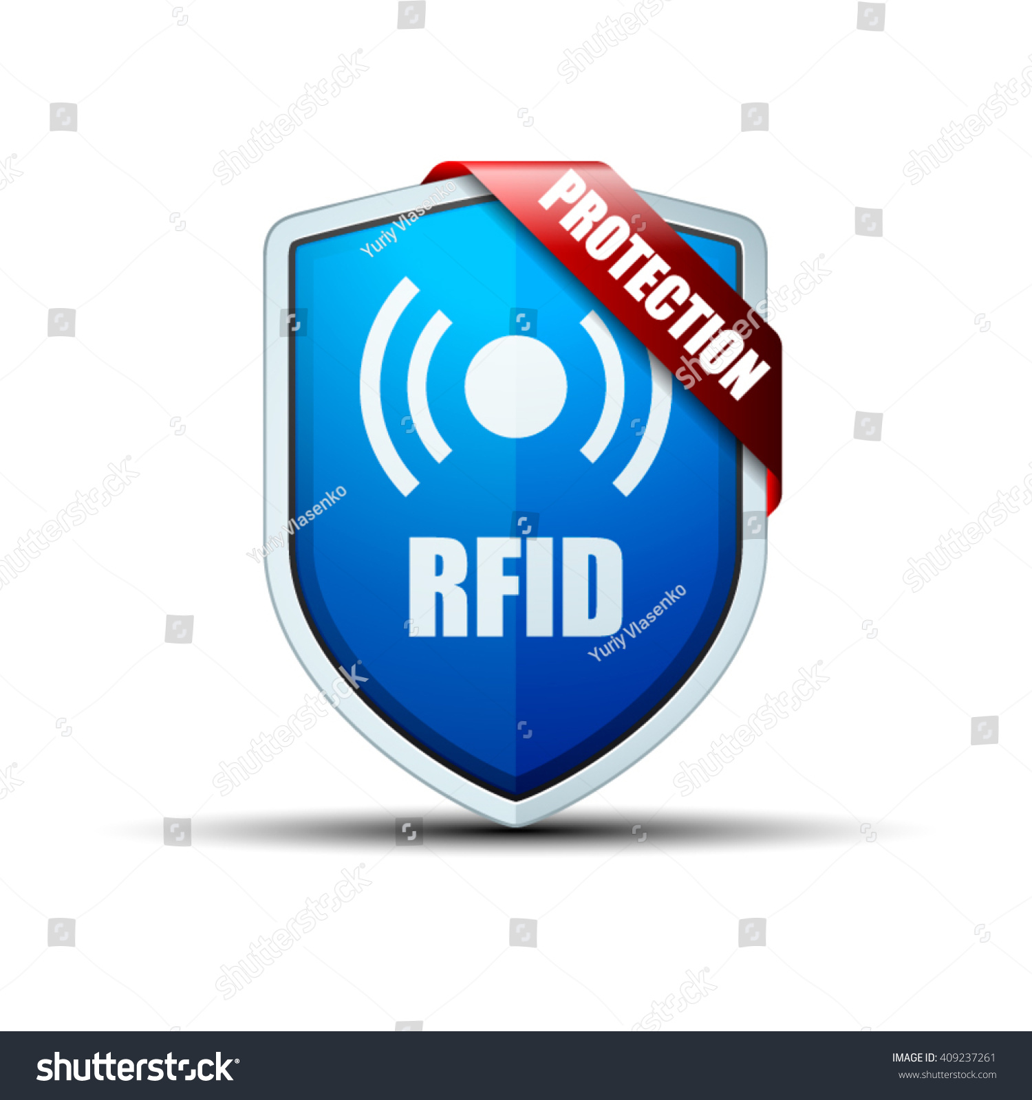Rfid Protection Shield Sign Stock Vector (Royalty Free) 409237261 ...