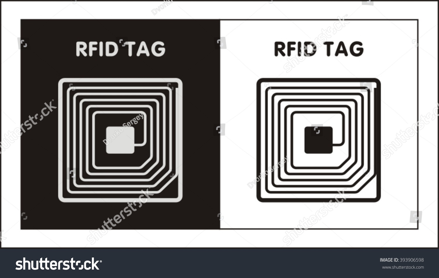 Rfid Tag Stock Vector (Royalty Free) 393906598