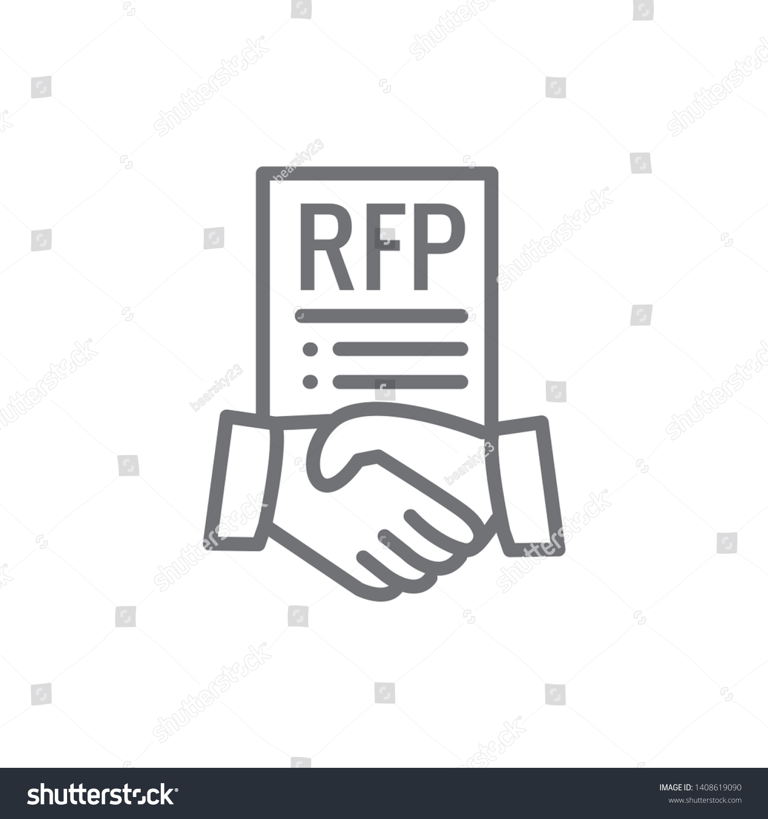 Rfp Icon Request Proposal Concept Idea Stock Vector (Royalty Free ...