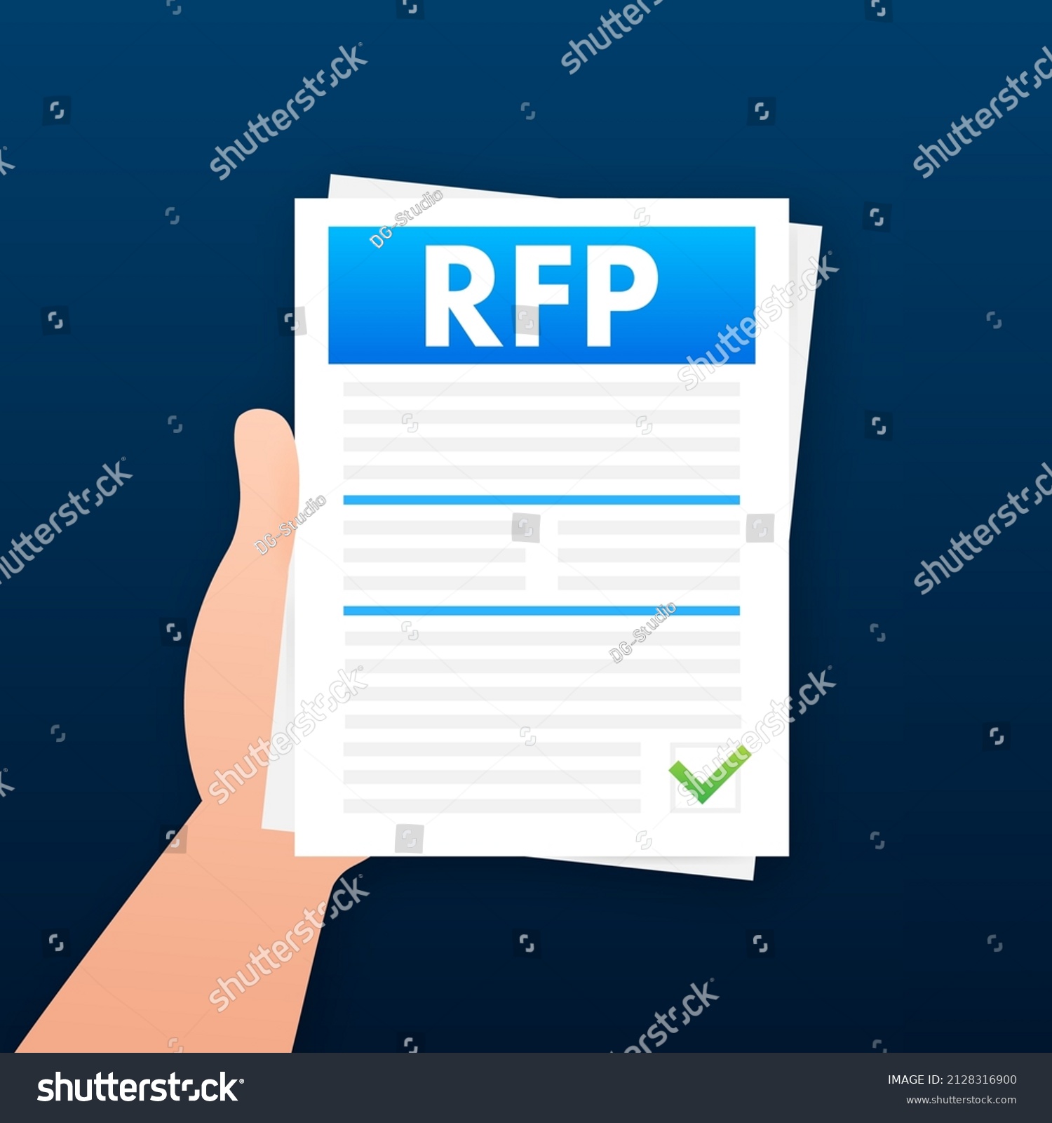 Rfp Request Proposal Document Vector Stock Stock Vector (Royalty Free ...